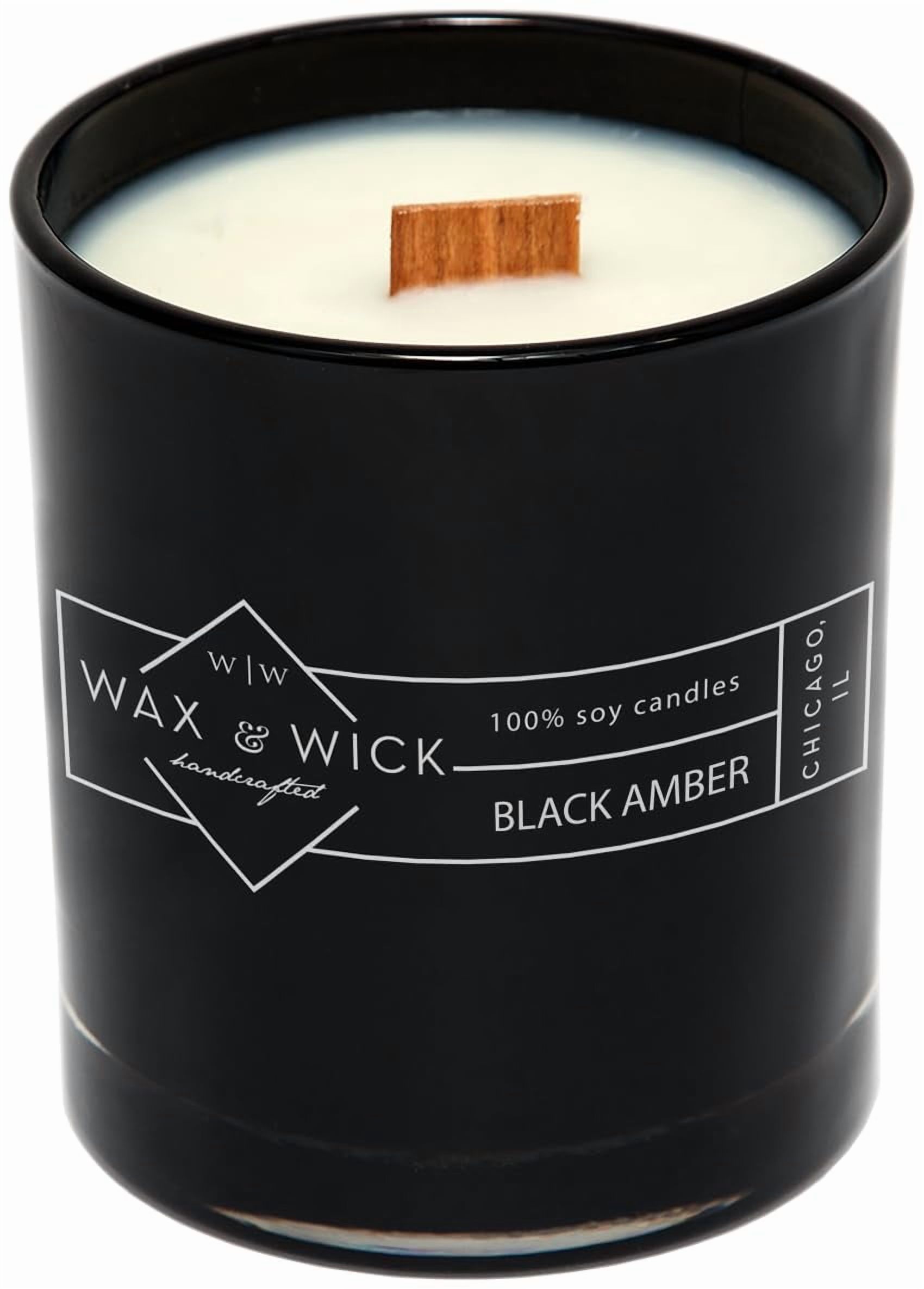 Wax & Wick 12oz Scented Candle for Men, 100% Wax, Double Wood Wick ...