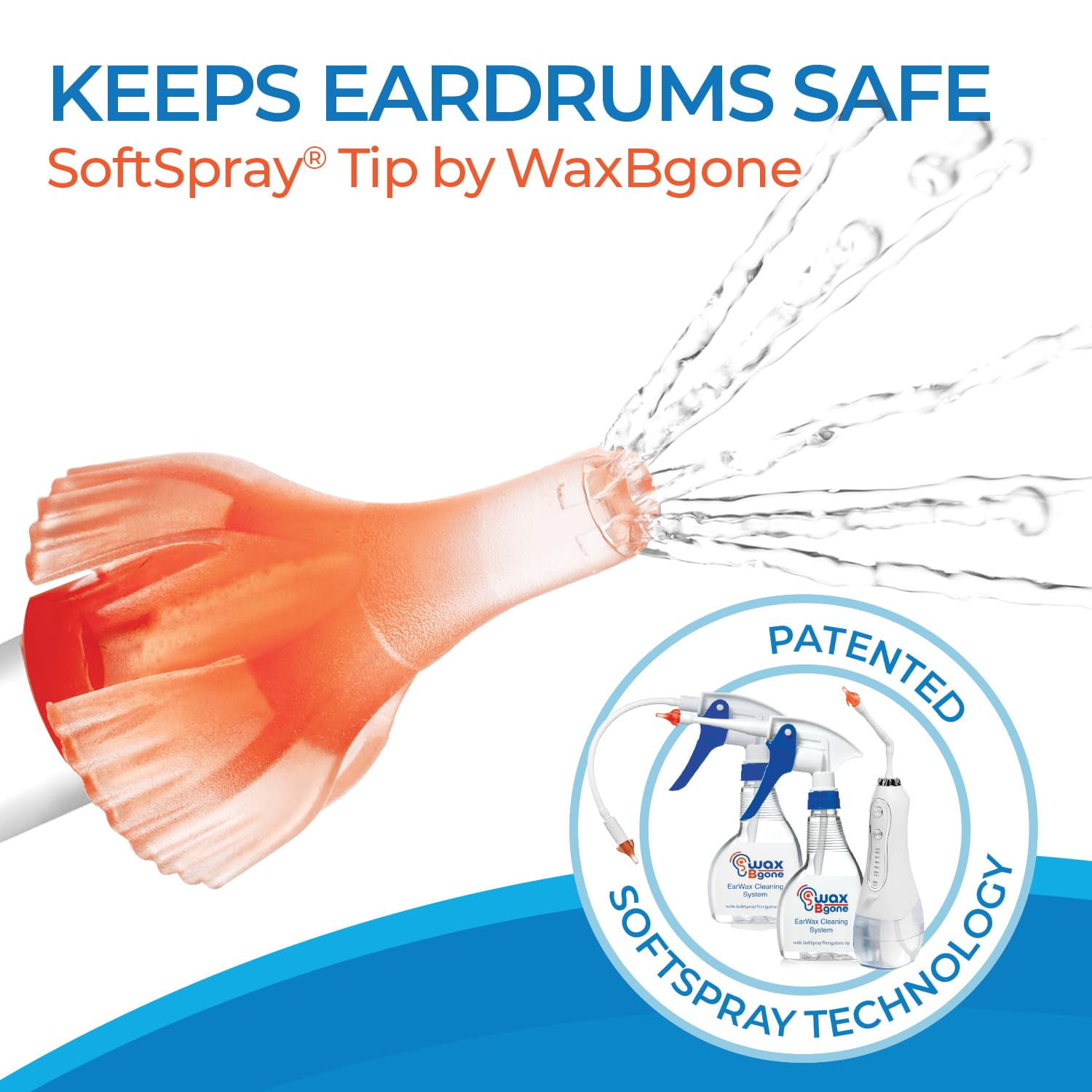 WaxBgone Earwax Removal & Ear Flush Kit with High-Pressure Pump for ...