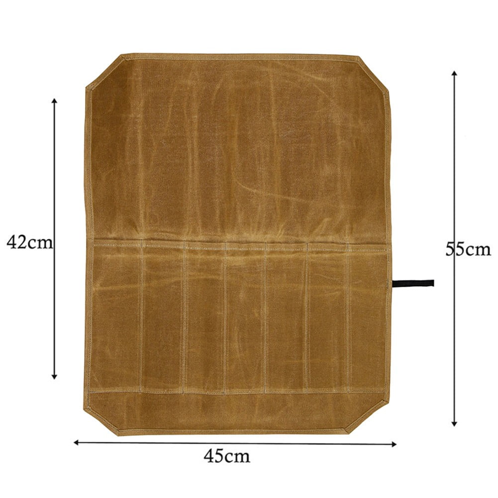 Waxed Canvas Cutter Roll Bag,Portable Cutter Cultery Carrier,Waterproof ...