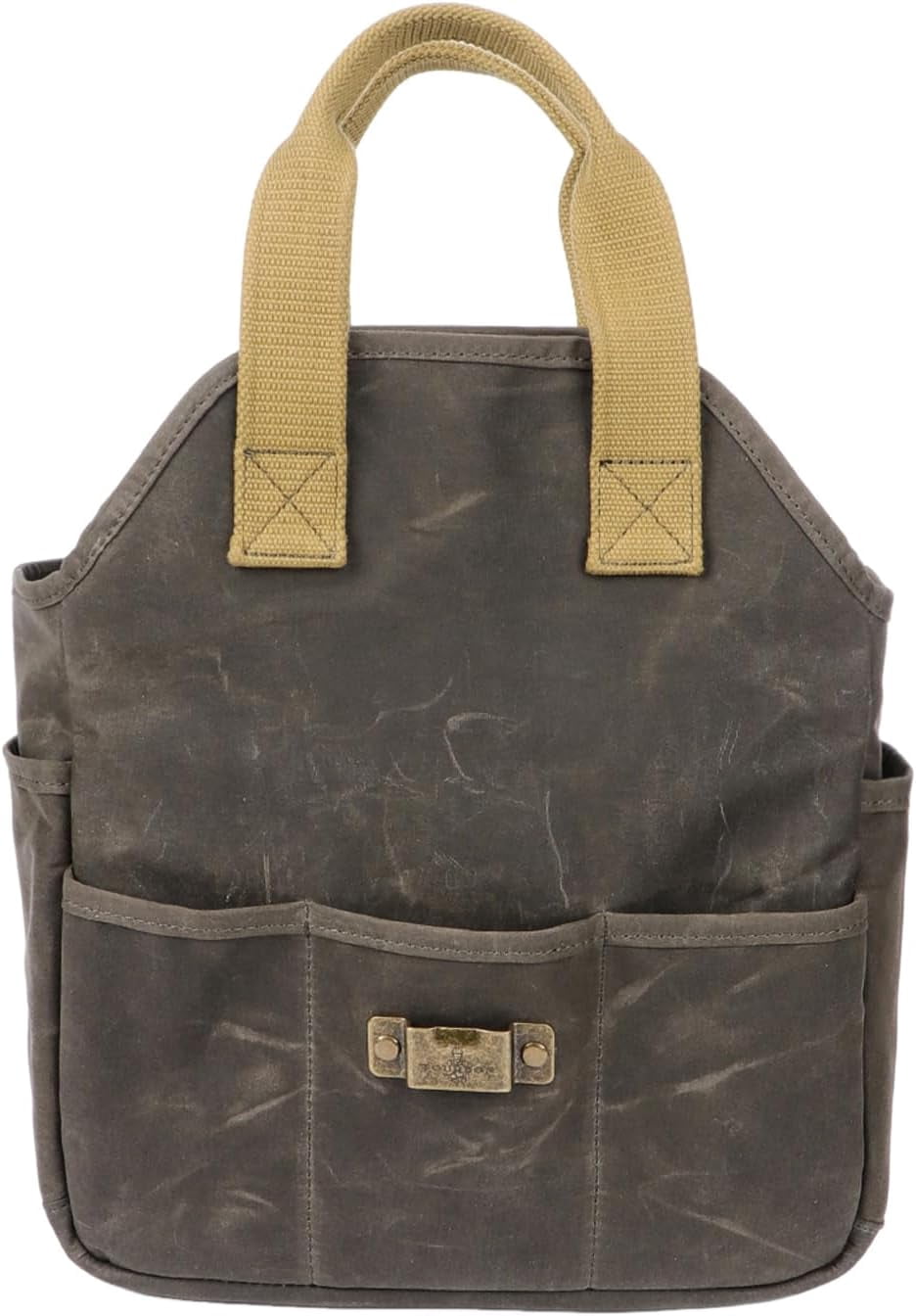 Waxed Canvas Garden Tool Bag Gardening Tools Storage Tote with 5 ...