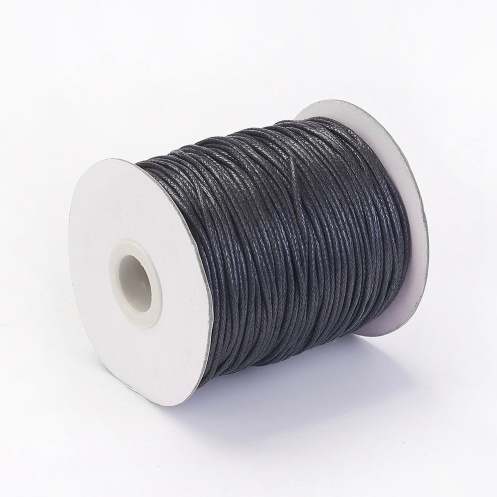 Waxed Cotton Thread Cords Black 1.5mm about 100yards/roll(300 feet/roll ...