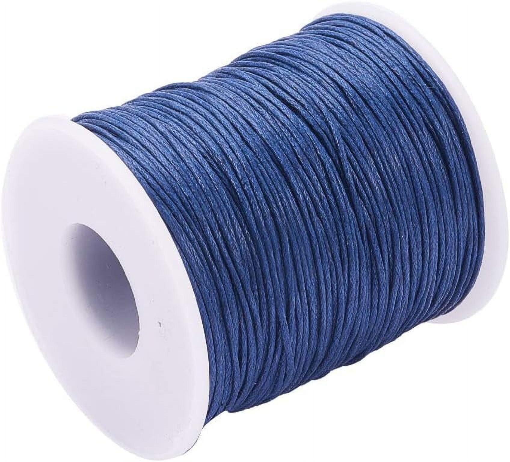 Waxed Cotton Thread Cords Prussian Blue 1mm about 100yards/roll(300 ...