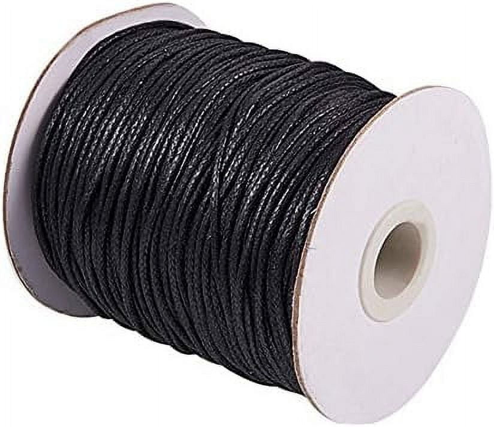 Waxed Cotton Thread for Jewelry Bracelet Making 100 Yards, Black,1.5mm ...