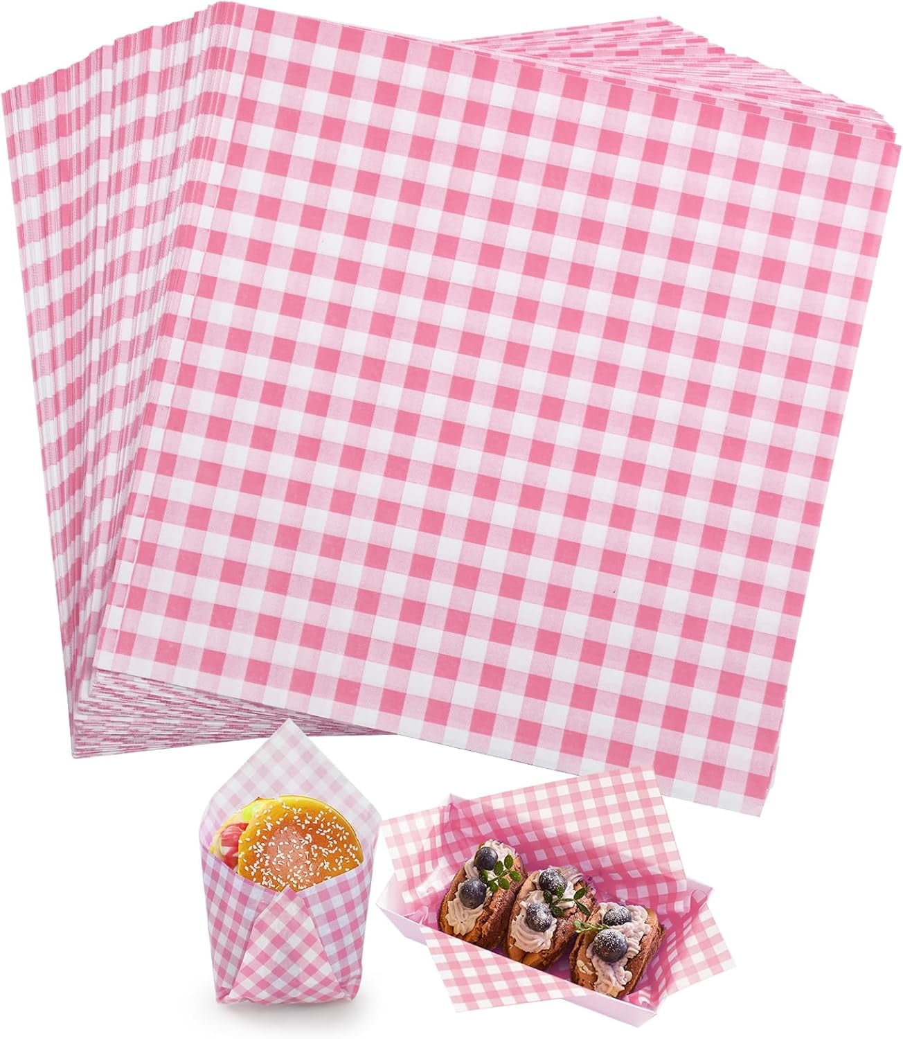 Waxed Deli Paper Sheets 7 * 7 Inch, 100 Pcs Food Basket Liners for ...
