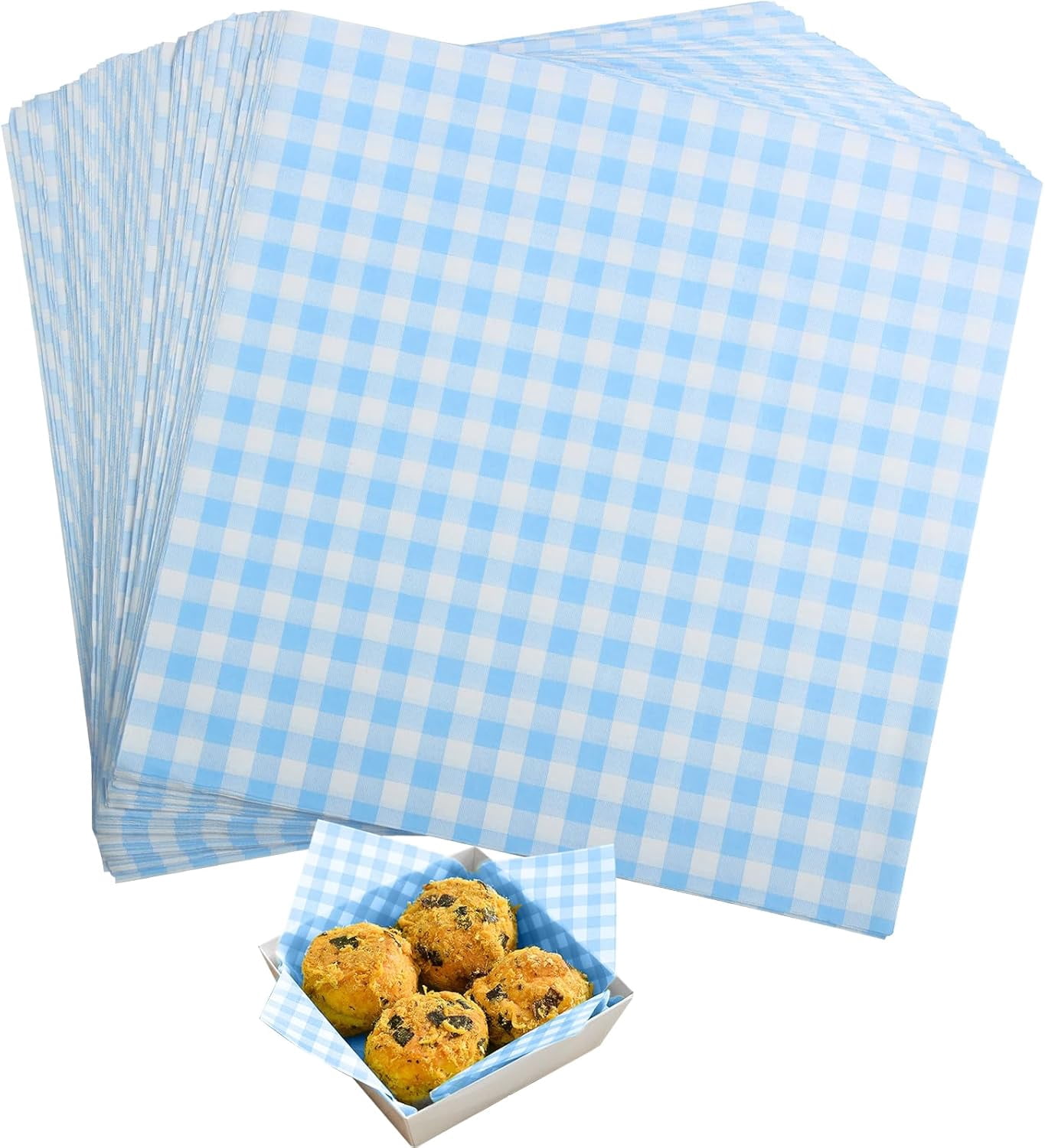 Waxed Deli Paper Sheets 7 * 7 Inch, 200 Pcs Food Basket Liners for ...