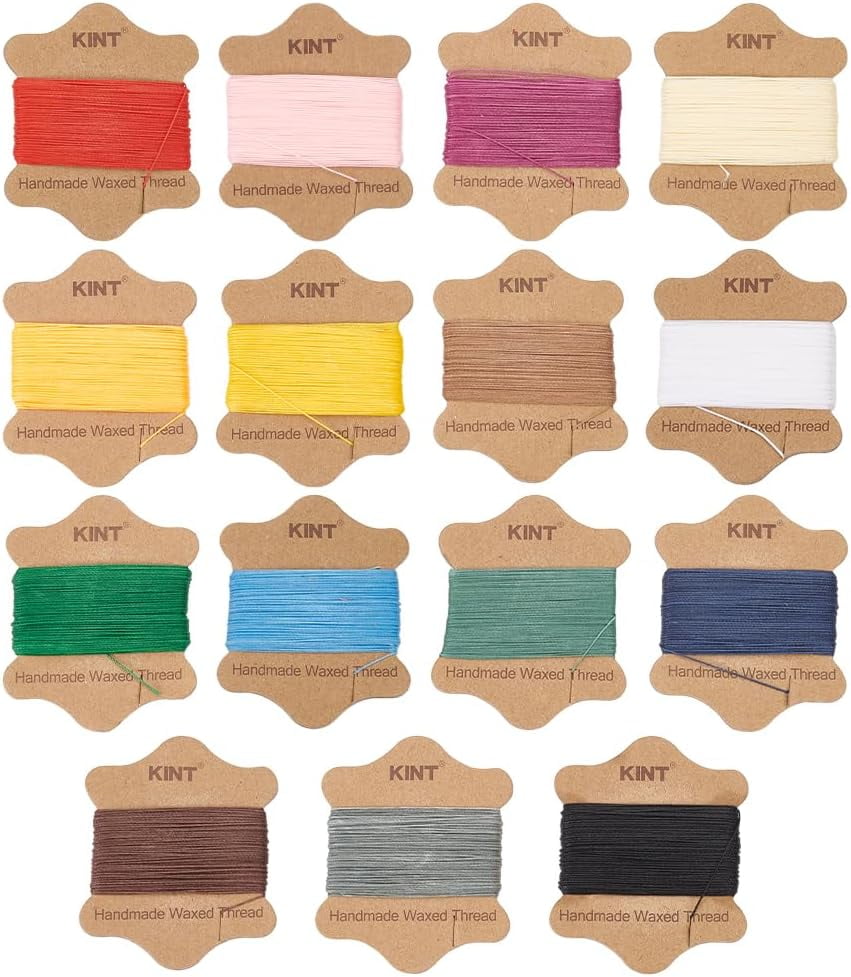 Waxed Linen Thread Cord 15 Colors 328 Yard Book Binding Leather Sewing ...