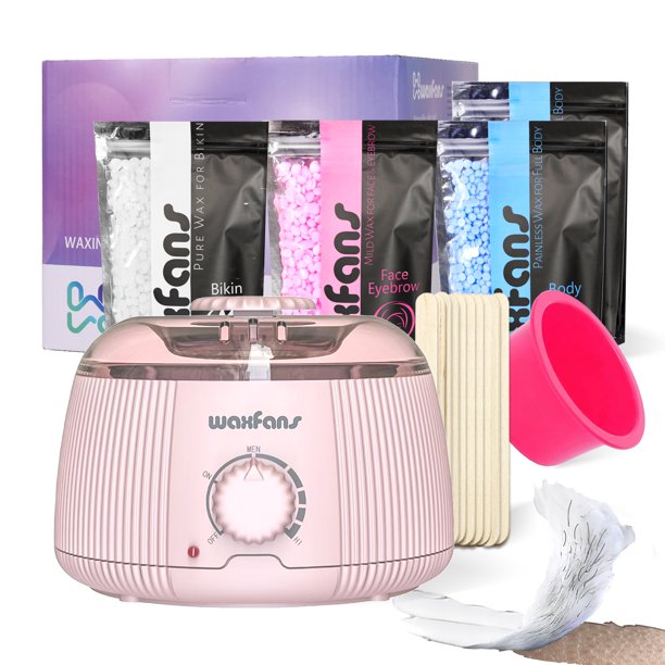 Waxfans Waxing Kit for Hair Removal, at Home Waxing Kit ,Wax Beads for ...