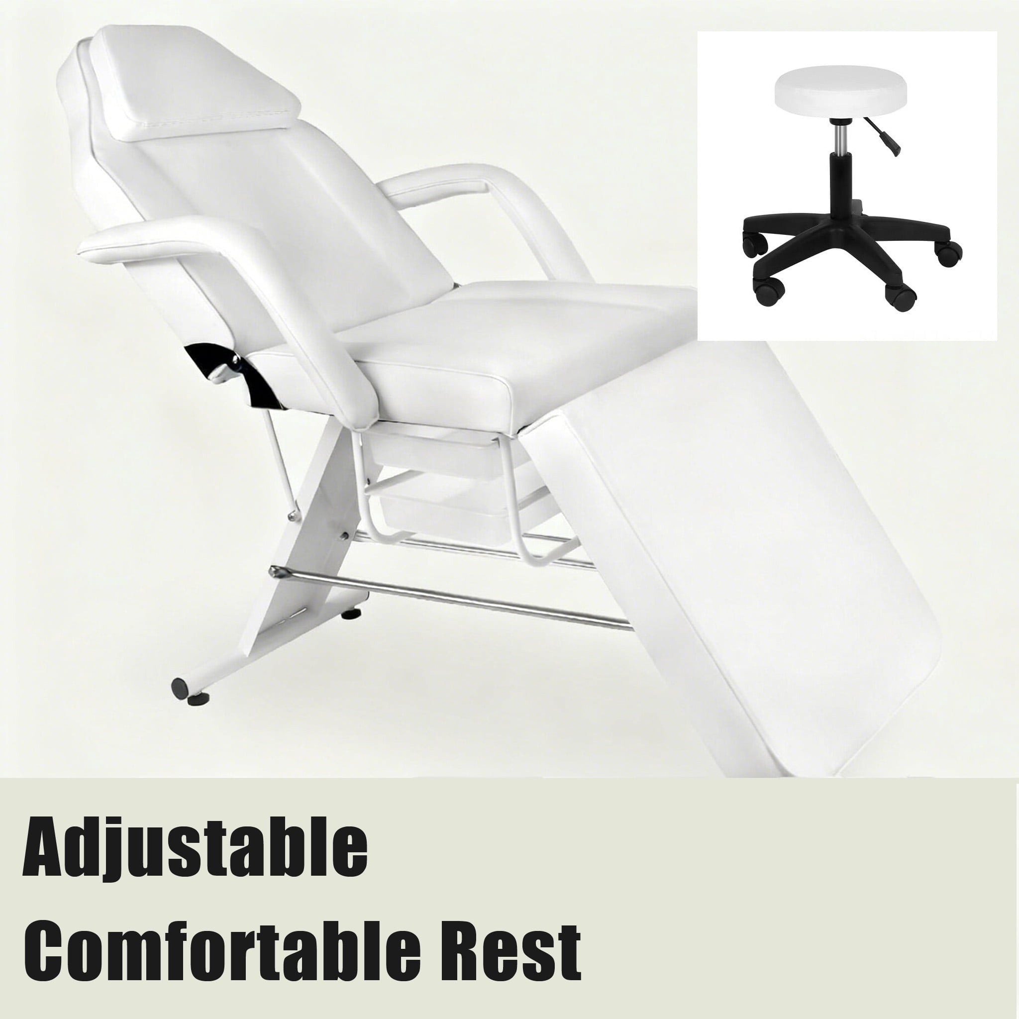 LINJI, Waxing Bed Salon and Spa Equipment, 70.8x24.4x24.4 in, White ...