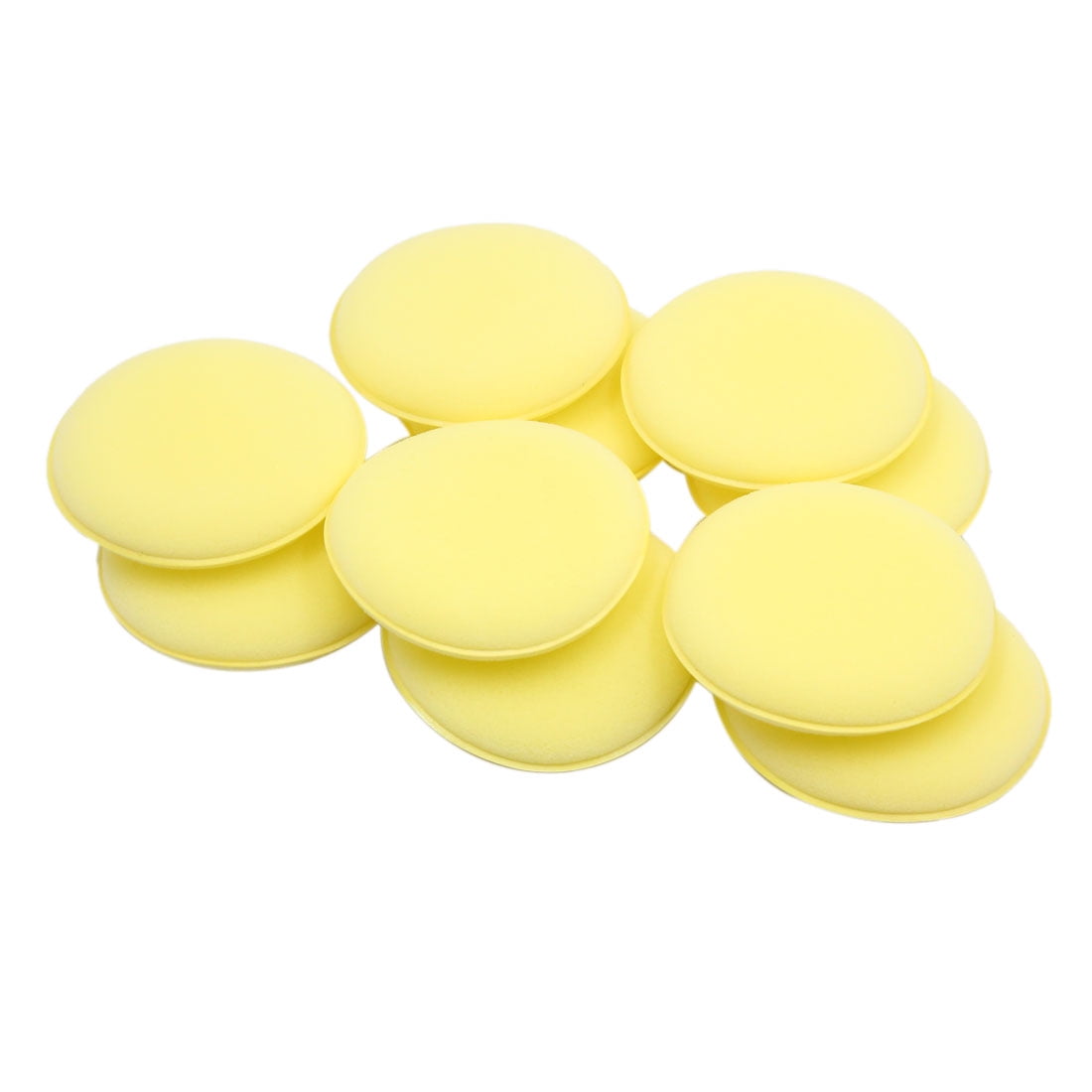 Waxing Buffing Tool Polishing Spong Pad 10Pcs Yellow Round Shape for ...