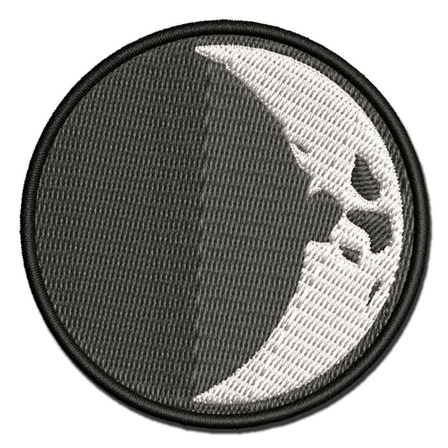 Waxing Crescent Moon Phase Applique Multi-Color Embroidered Iron-On ...