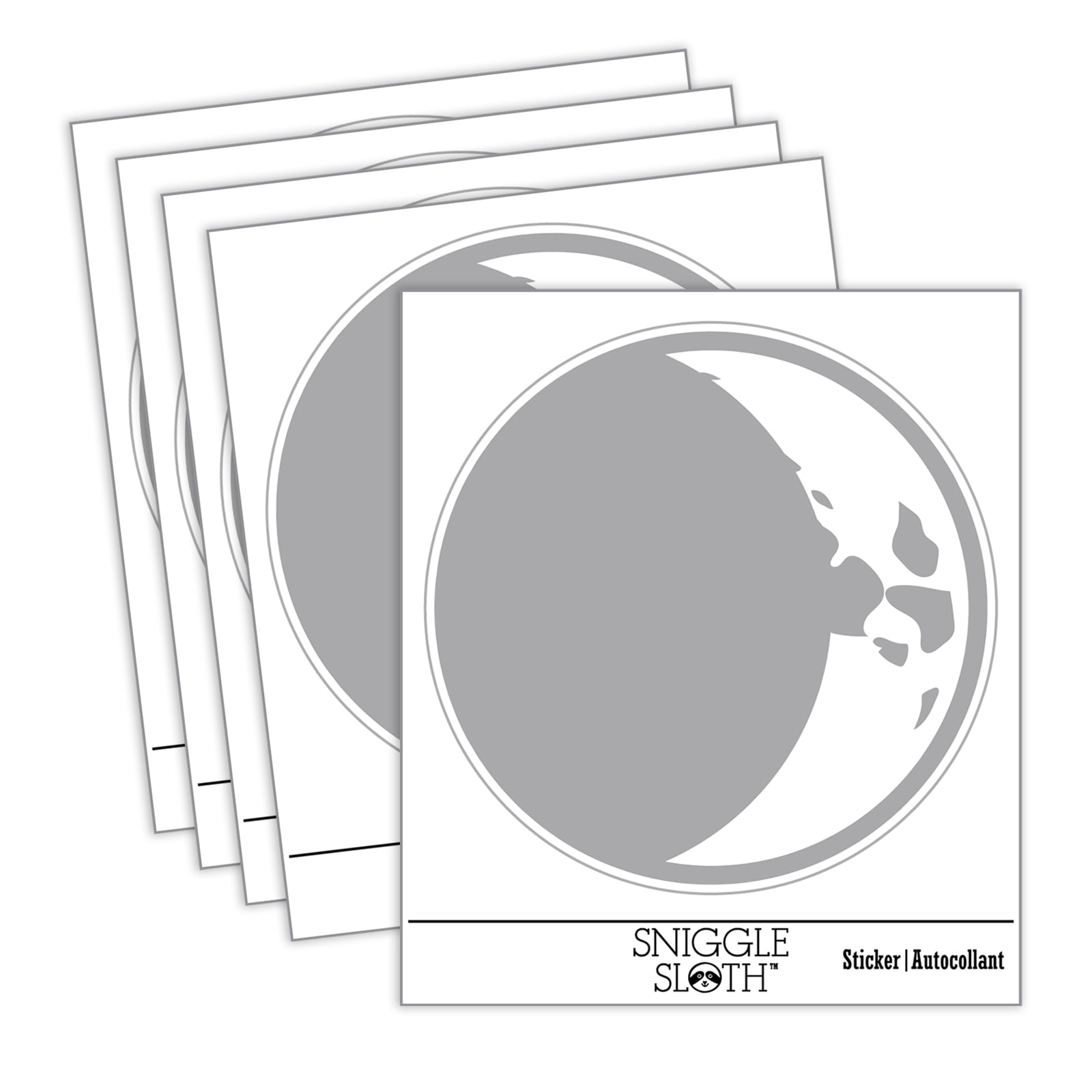 Waxing Crescent Moon Phase Car Window Bumper Water Bottle Phone Tablet ...