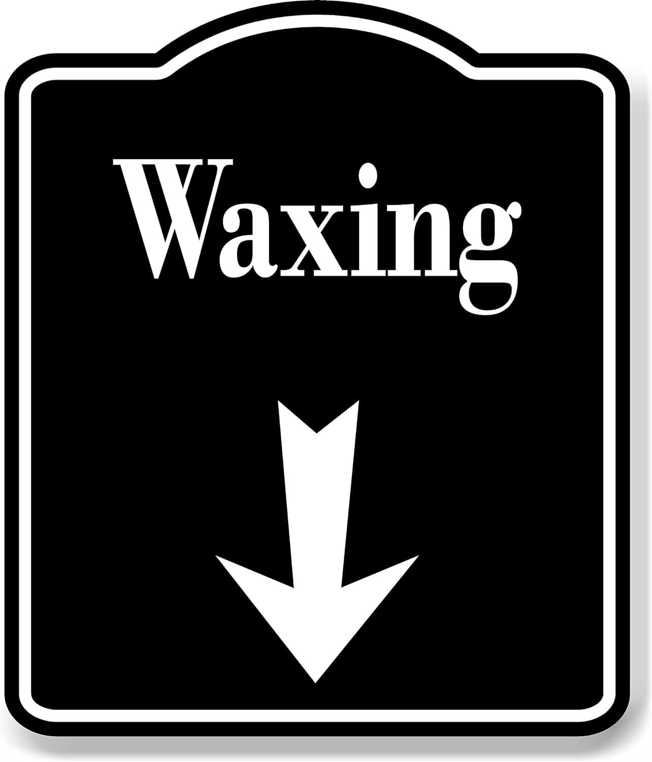 Waxing Down Arrow BLACK Aluminum Composite Sign, 8.5"x10" - Walmart.com