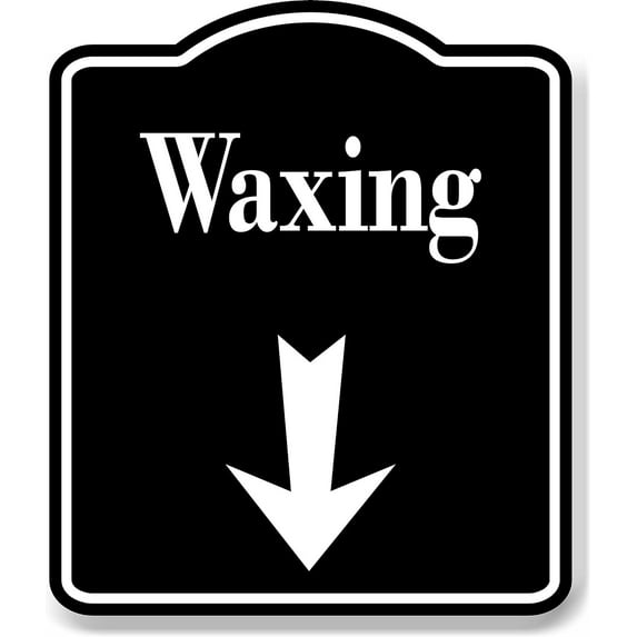 Waxing Down Arrow BLACK Aluminum Composite Sign, 8.5"x10" - Walmart.com