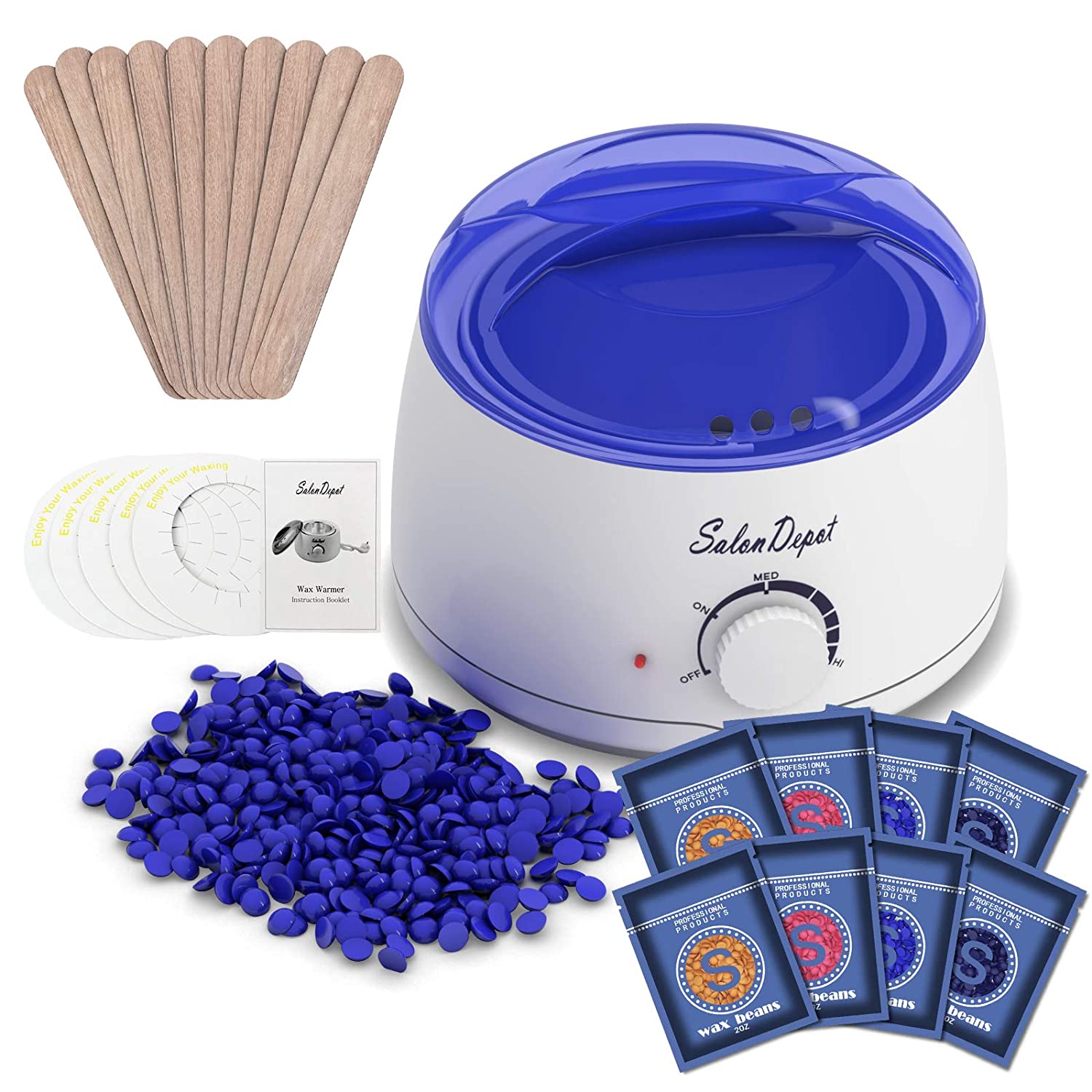 Waxing Kit(25 In 1), Wax Warmer Hair Removal Machine Home Wax Heater ...