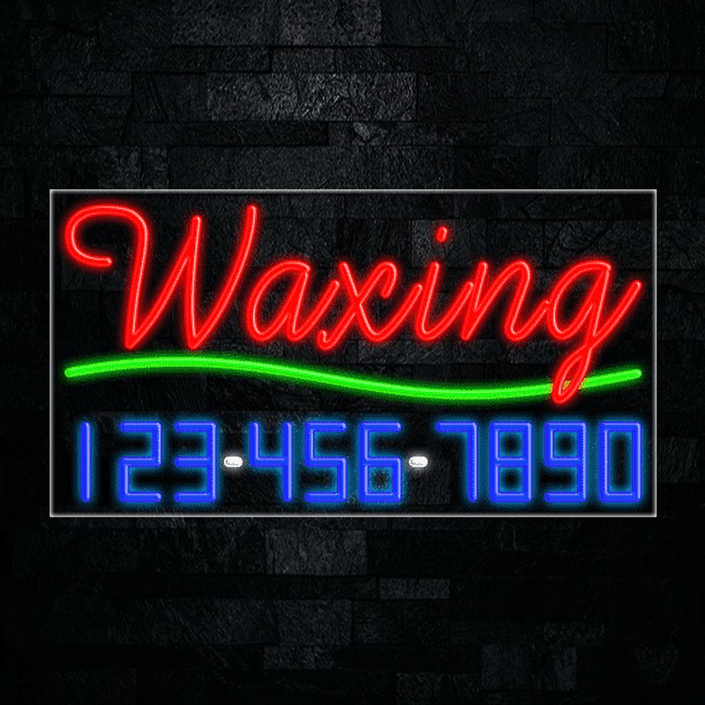 Waxing LED Neon Sign 33"L x 18"H #35015 - Walmart.com