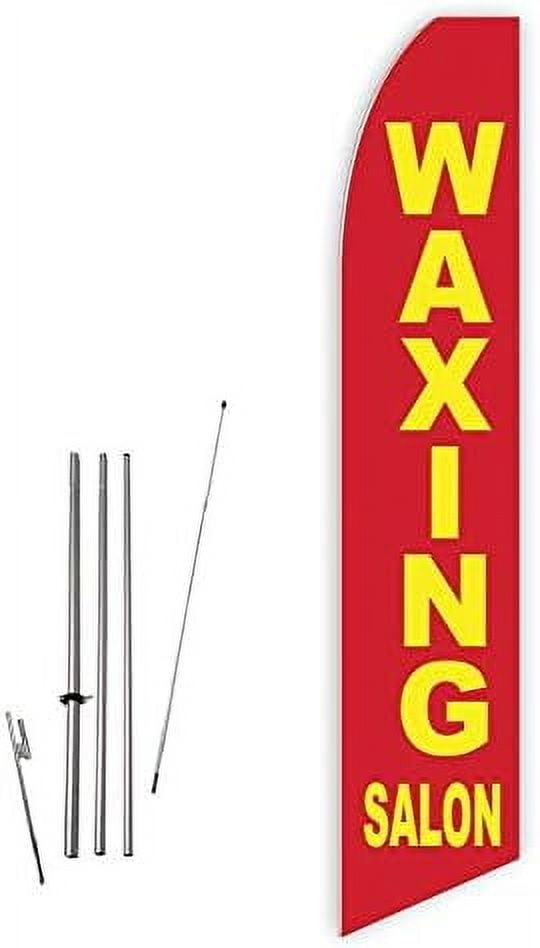 Waxing Salon (Red) Super Novo Feather Flag - Complete with 15ft Pole ...