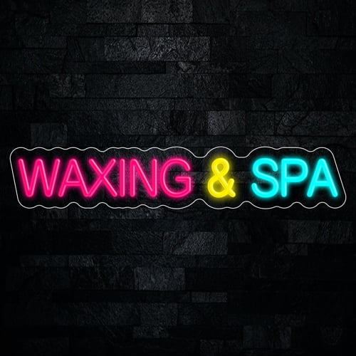 Waxing & Spa Neon LED Sign 27"L x 5"H #32862 - Walmart.com