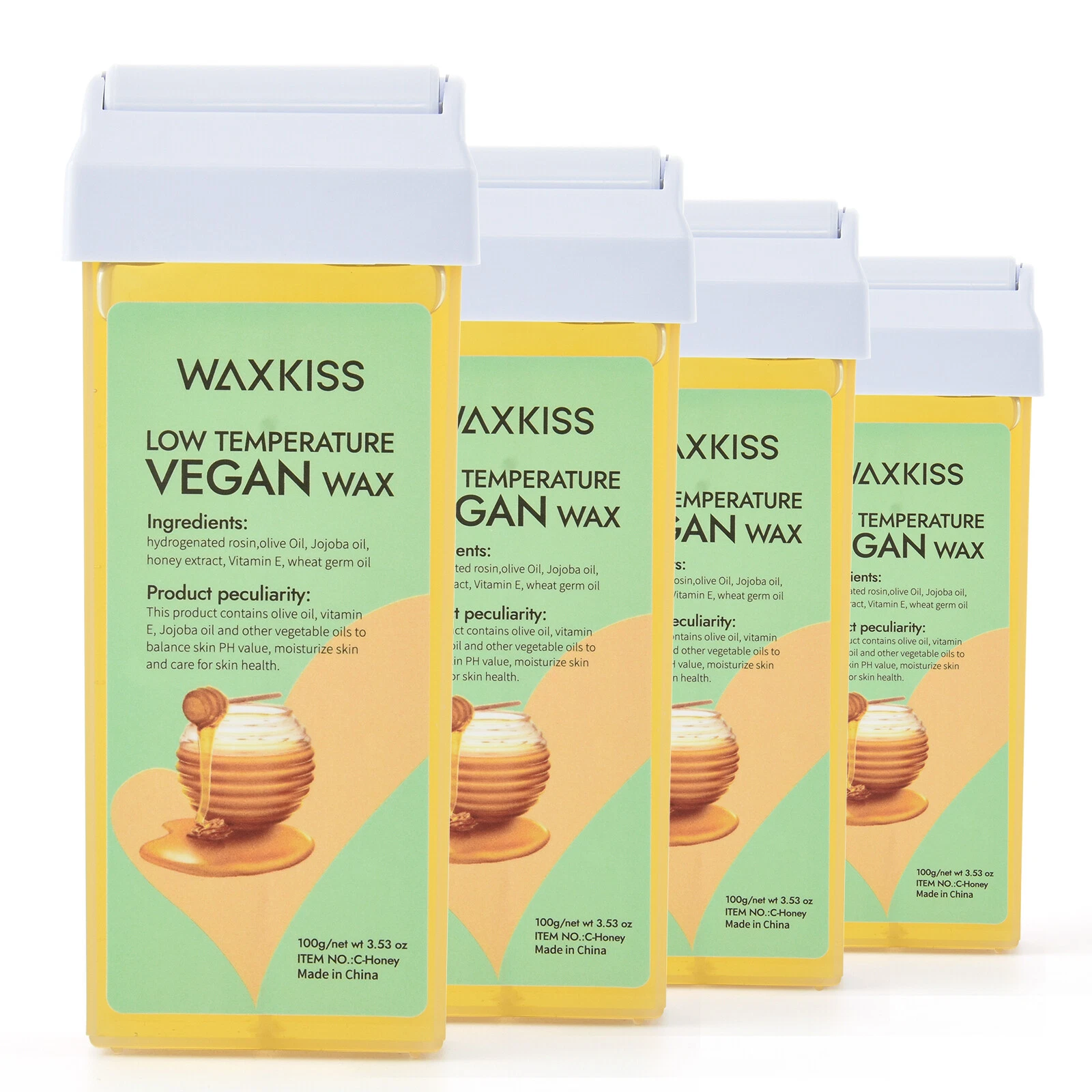 Waxkiss 400g Honey Roll On Wax-Wax Heater Roller Depilatory Roll on Wax ...