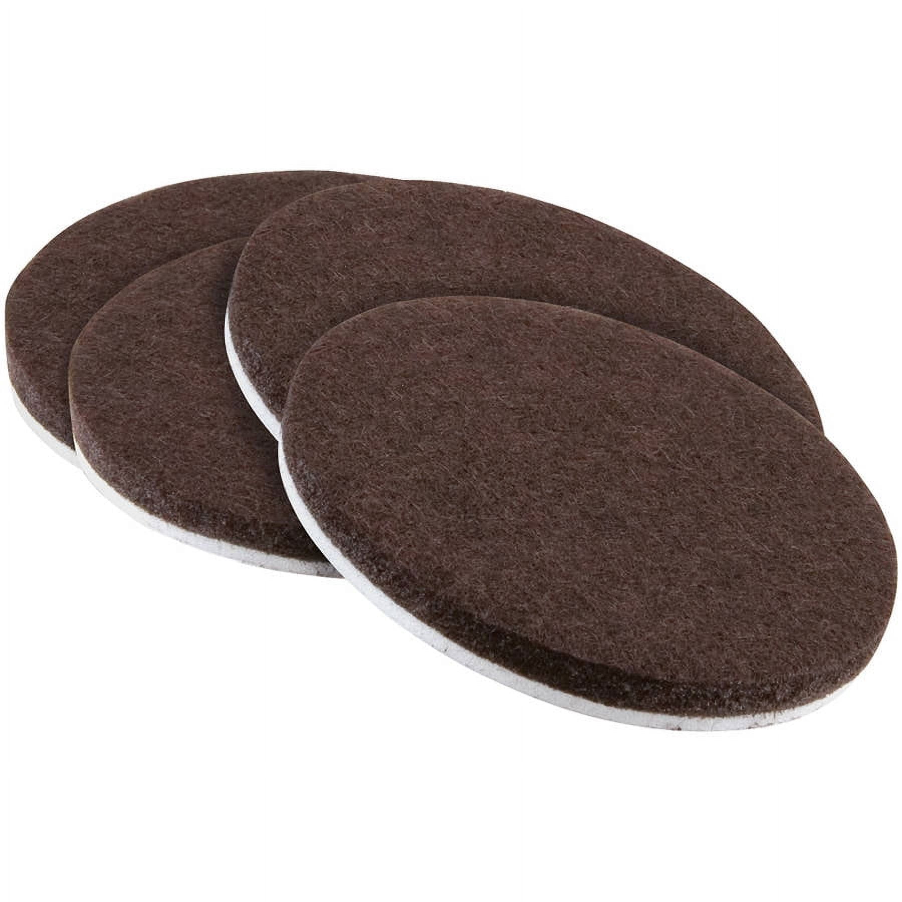 Waxman Consumer Group 4723695N 3" Brown Round Self-Stick Felt Pads, 4 ...