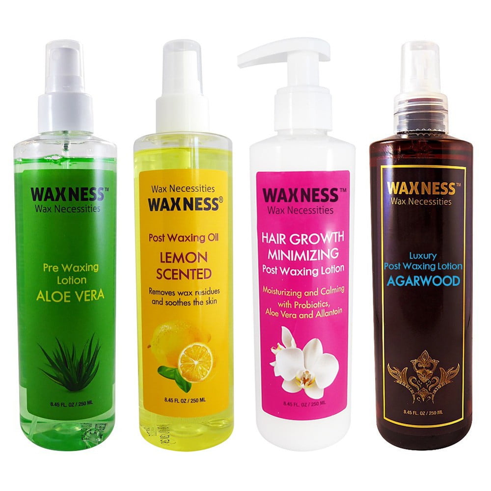 Waxness Pre Post Waxing Assortment Lotions and Oils, Hair Minimizing ...