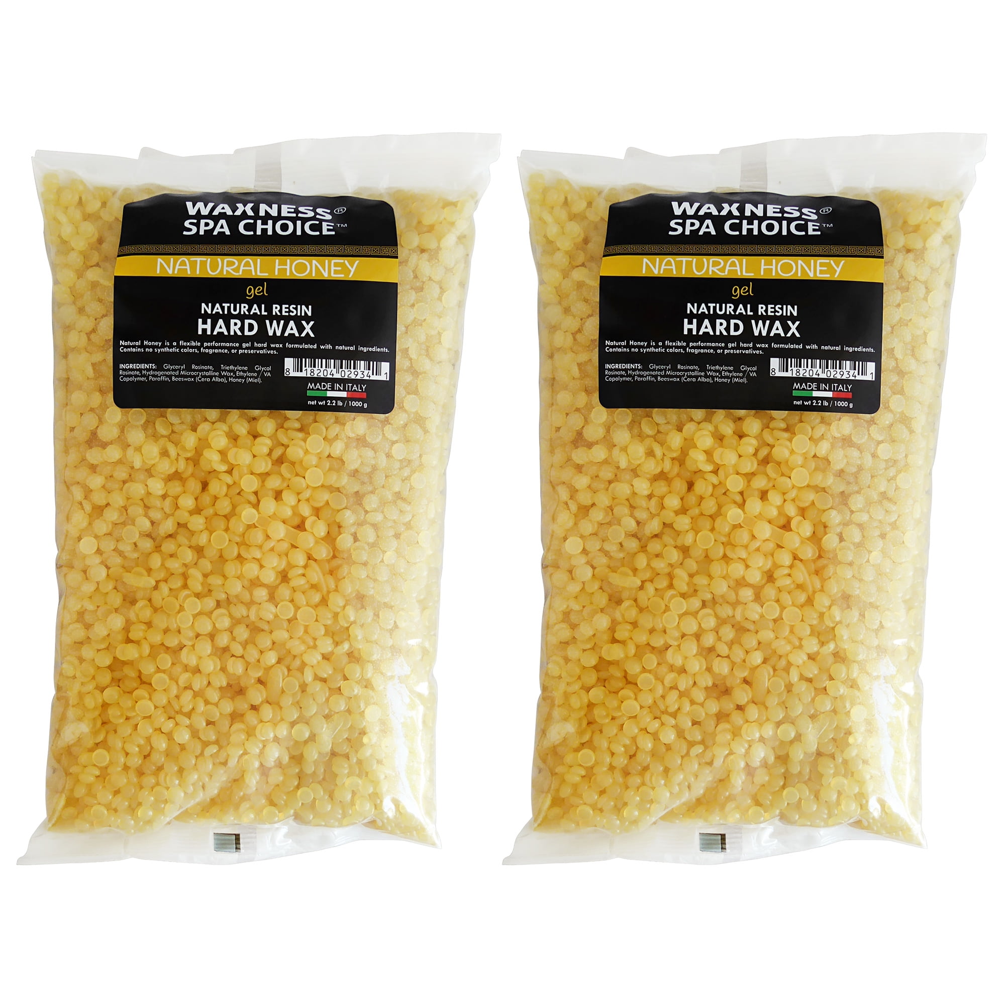 Waxness Spa Choice Natural Honey Gel Hard Wax Beads 2.2 lb / 1 kg Pack ...
