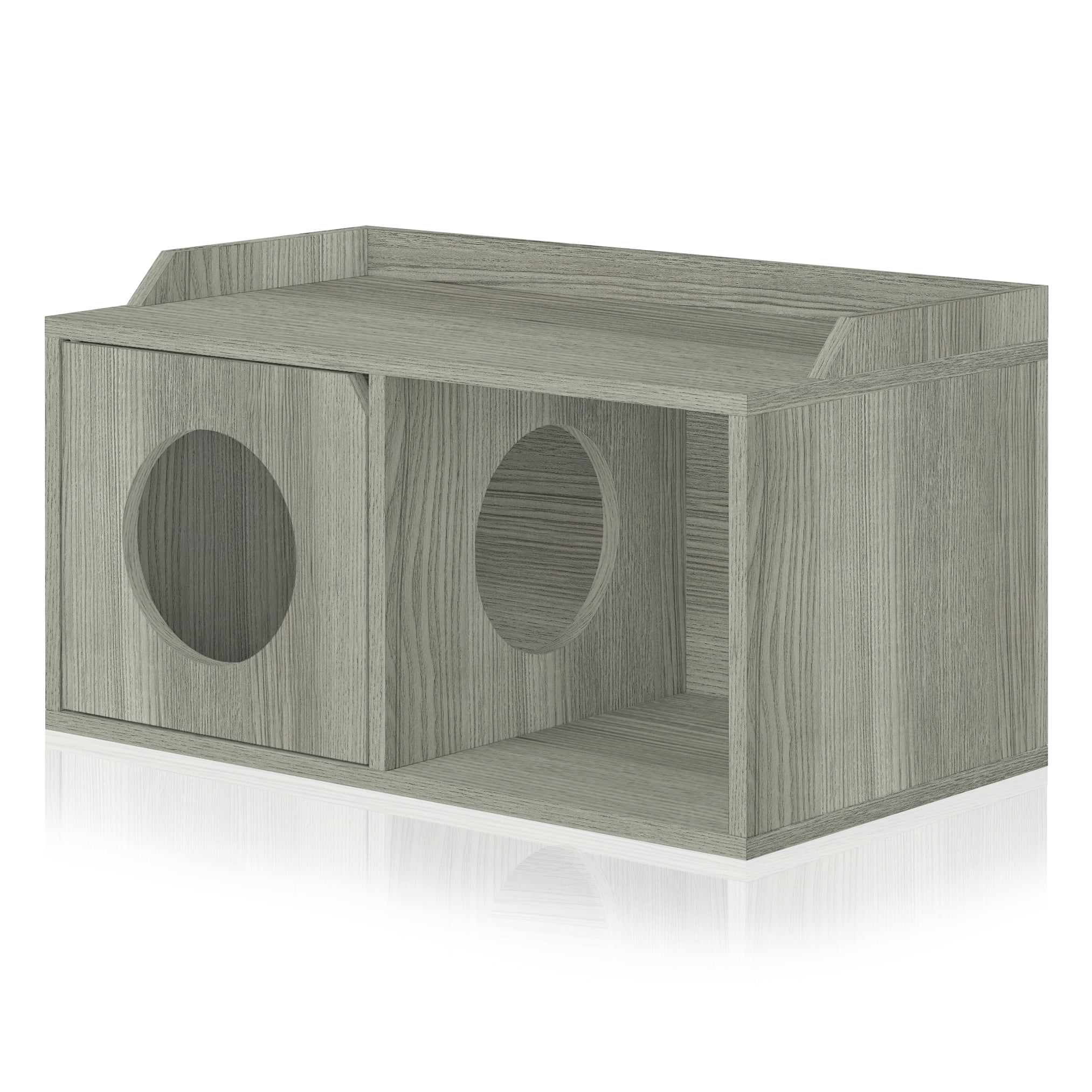 Way Basics Cat House 2 Hole with 1 Door, London Grey - Walmart.com