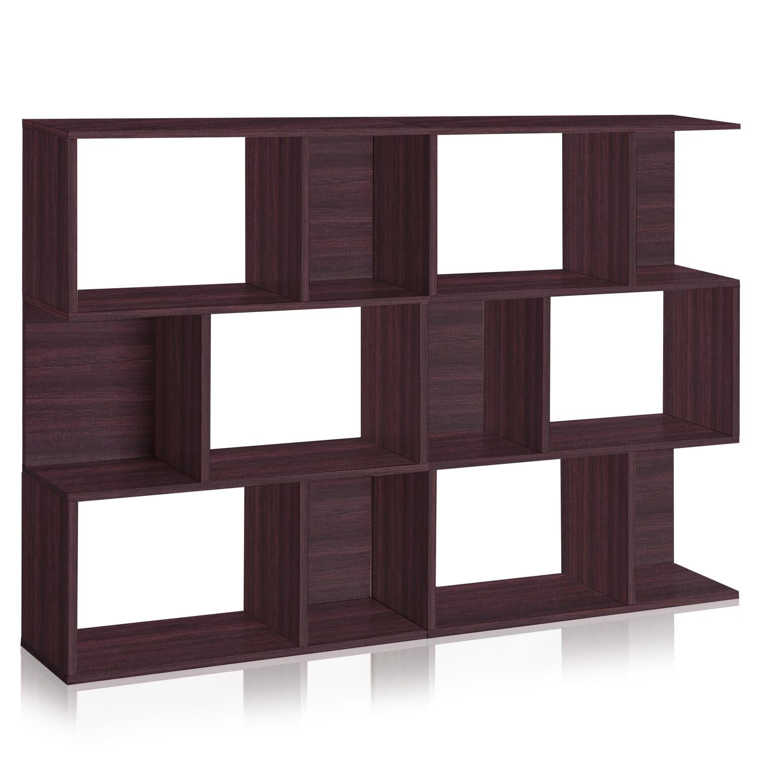 Way Basics Double Madison Bookcase and Eco Friendly Room Divider-Finish ...