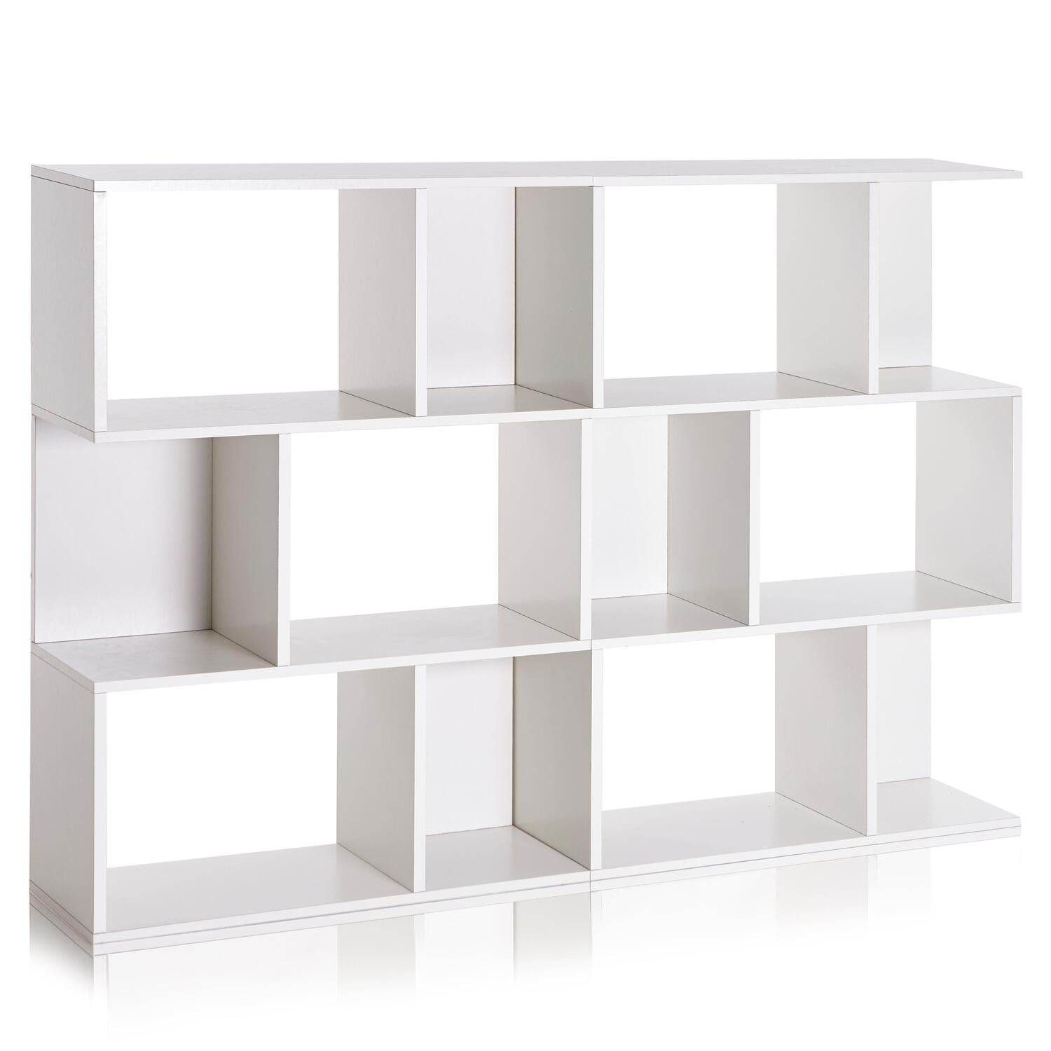 Way Basics Double Madison Bookcase and Eco Friendly Room Divider-Finish ...