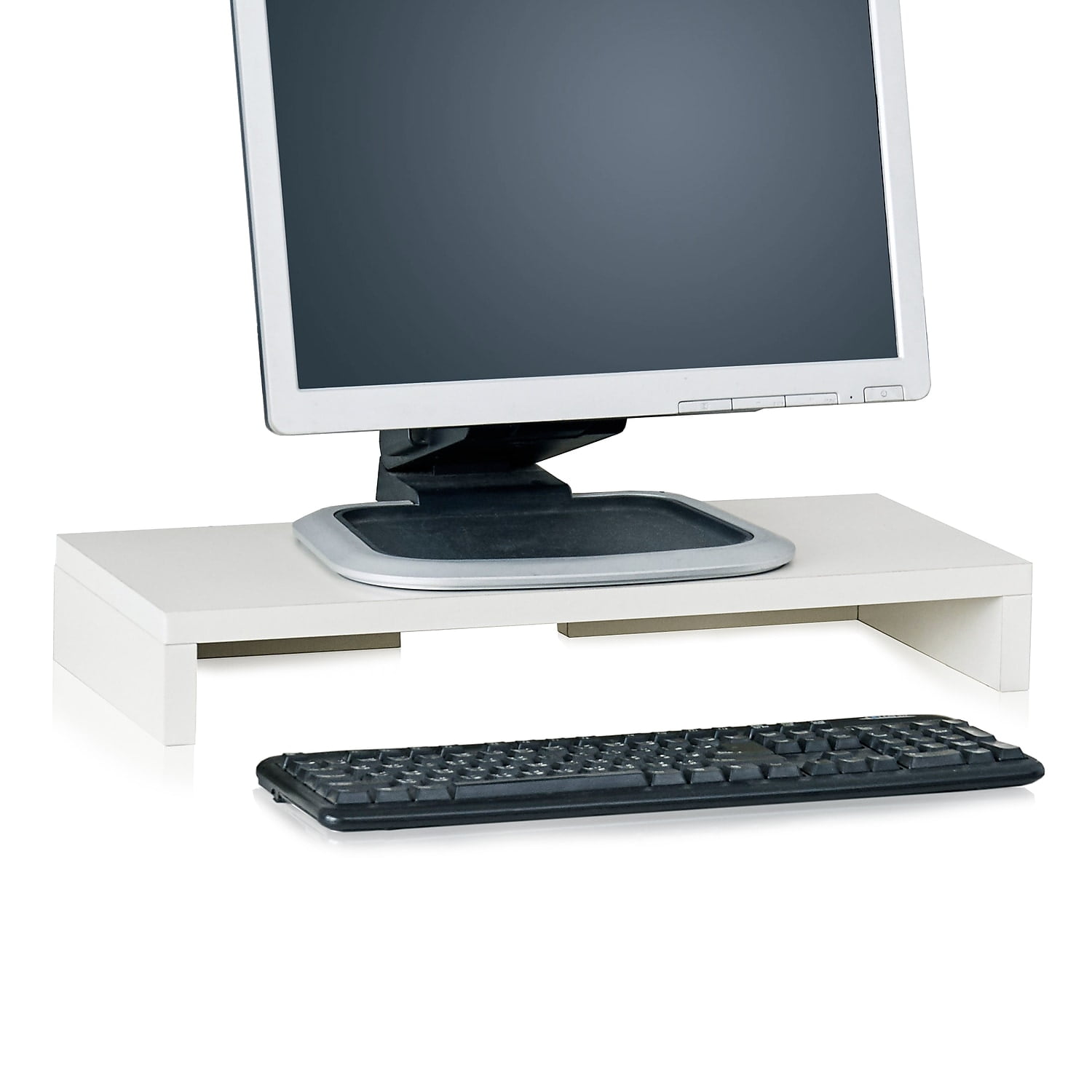 Way Basics Eco Friendly Computer Monitor Stand, White - Walmart.com