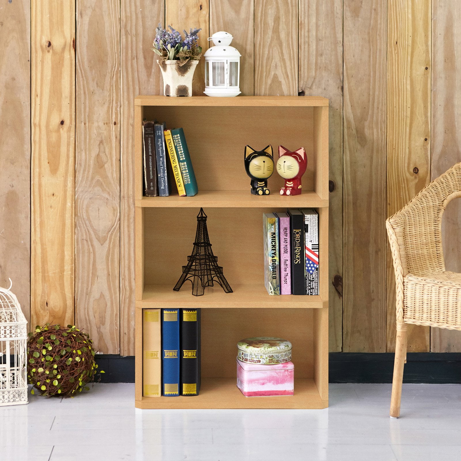 Way Basics Eco Friendly Trinity Bookcase and Storage Shelf-Finish ...