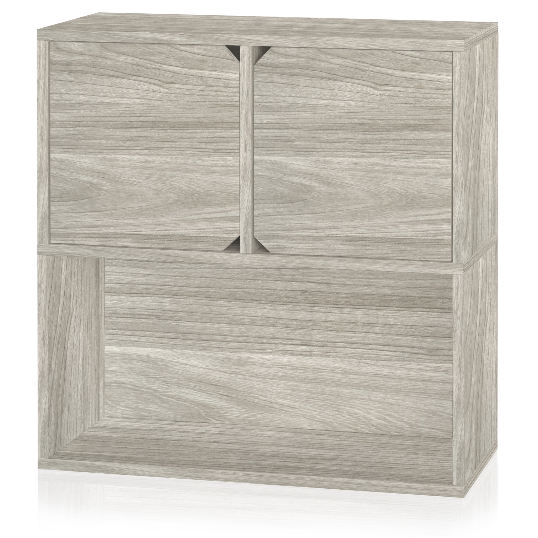 Way Basics Modular Bookcase with Doors, Aspen Grey - Walmart.com