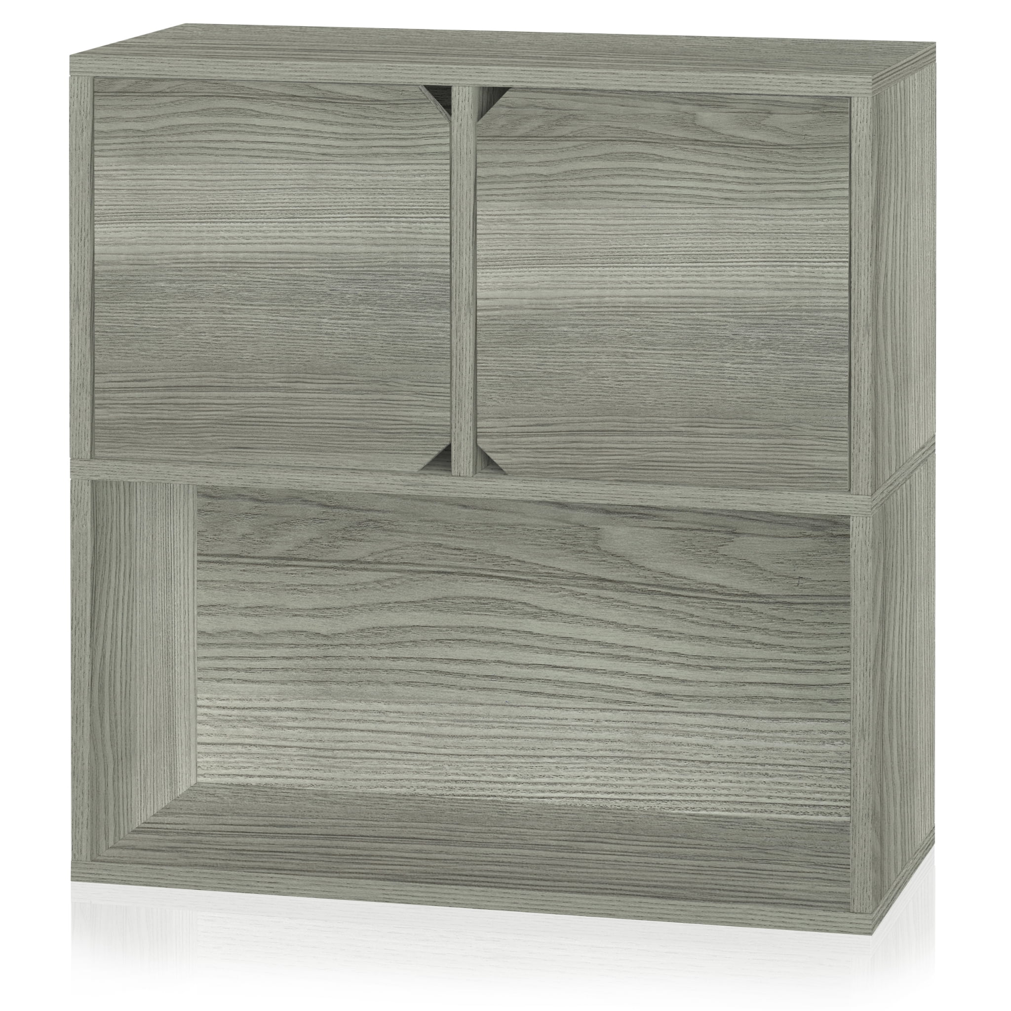 Way Basics Modular Bookcase with Doors, London Grey - Walmart.com