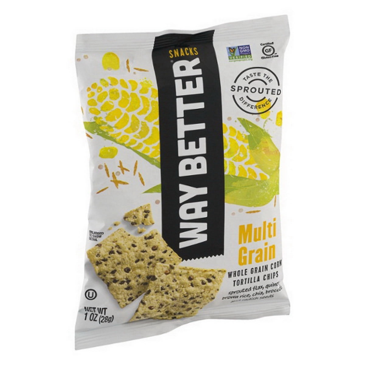 Way Better Snacks, Simply Sunny Multi-Grain Tortilla Chips, 1.0 oz. (12 ...
