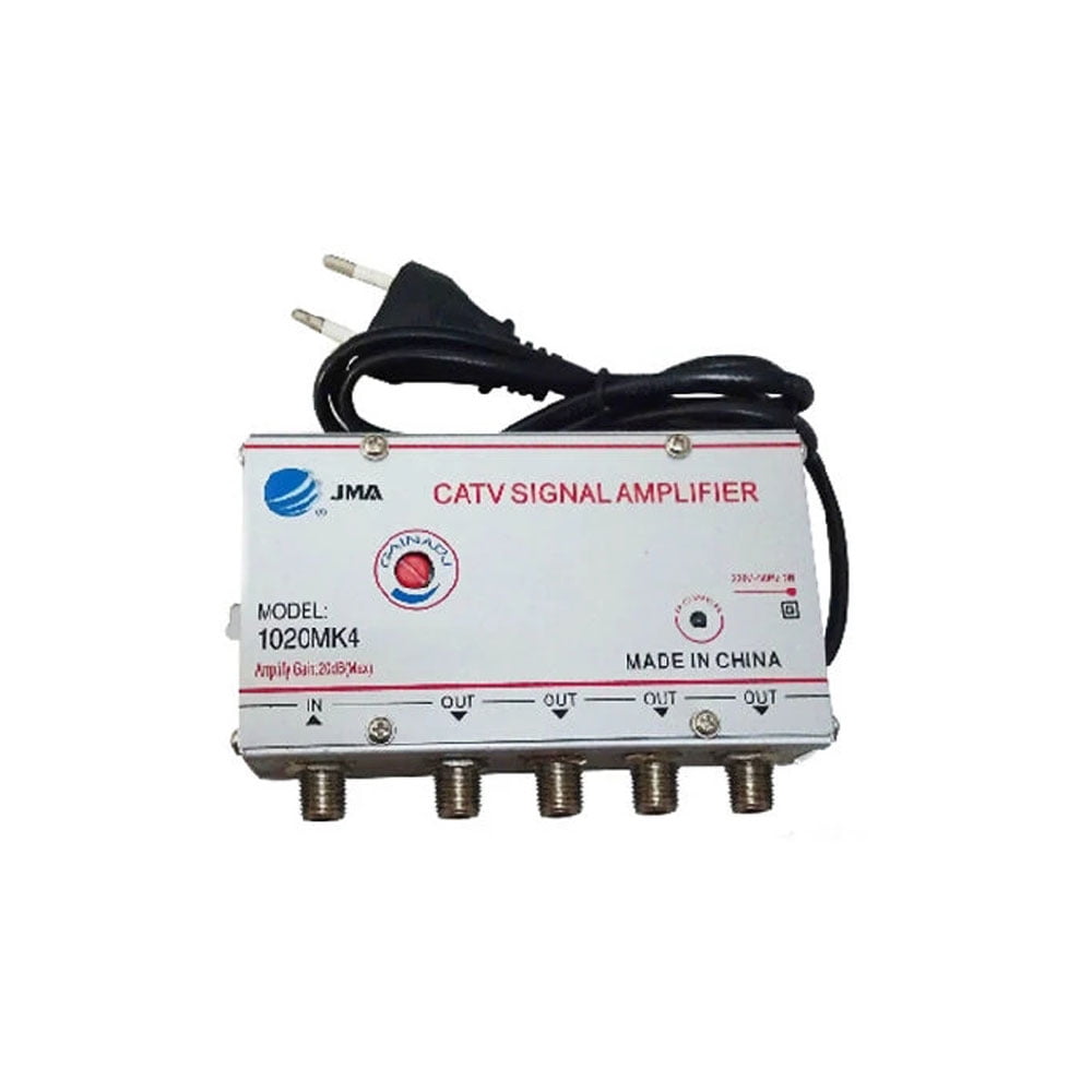 Way-CATV Cable TV Antenna Signal Amplifier, 20dB, VCR, Satellite ...