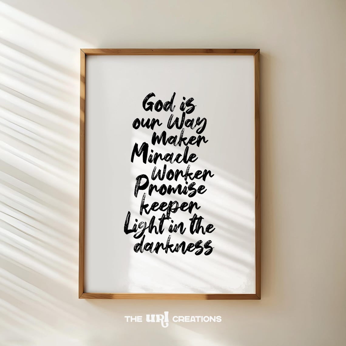 Way Maker Christian Wall Art, Miracle Worker Calligraphy Poster, Bible ...