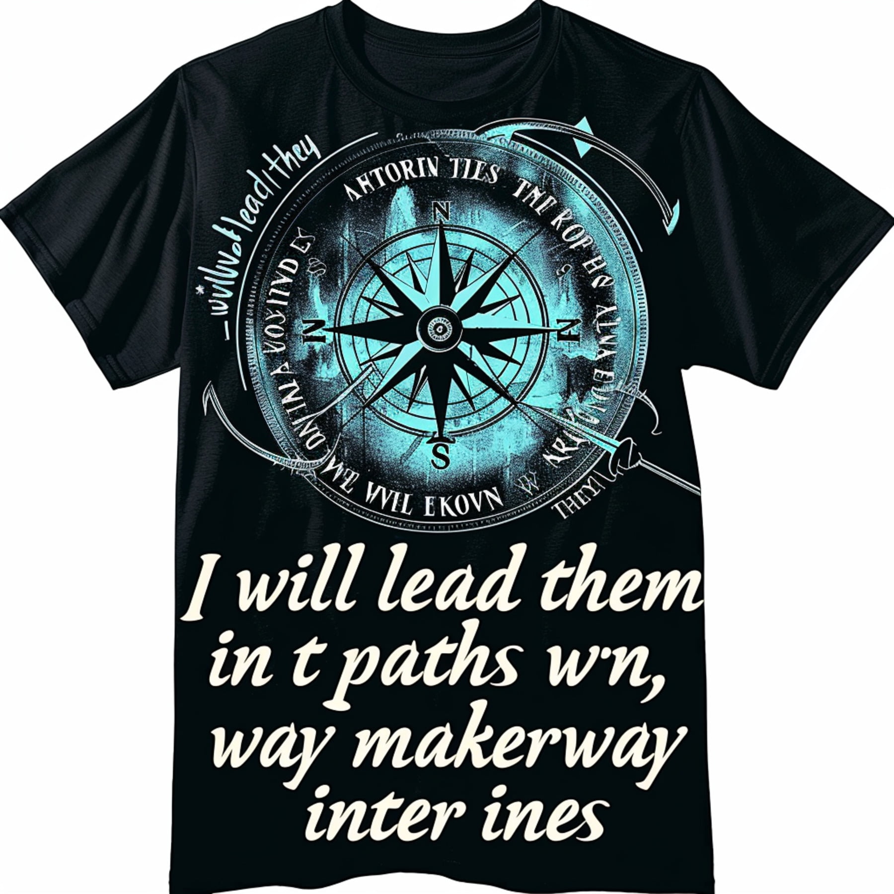 Way Maker Compass Christian Church T Shirt I will lead them in paths ...