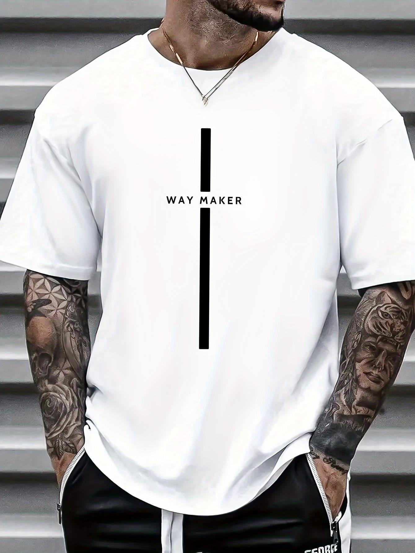 Way Maker Print Short Sleeve T-Shirts - Ultra-Comfy, Casual, Stretchy ...