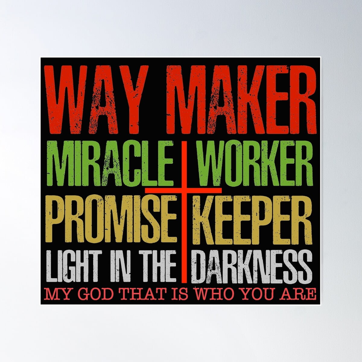 Way Maker - Waymaker - Christian Poster Wall Art, Modern Wall Decor For ...