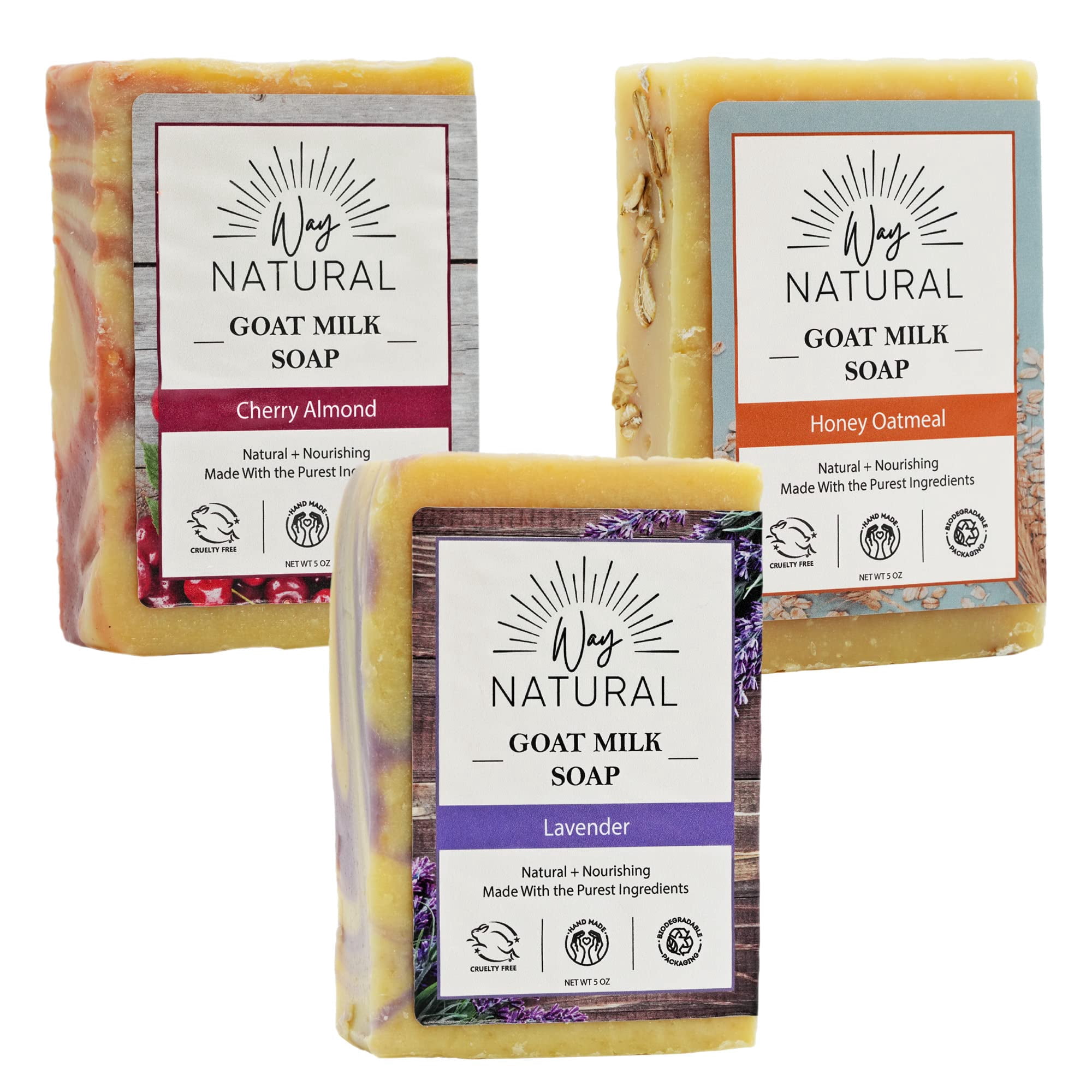Way Natural Goat Milk WHF2 Soap Bar (Variety) - Premium, w/Real Milk in ...