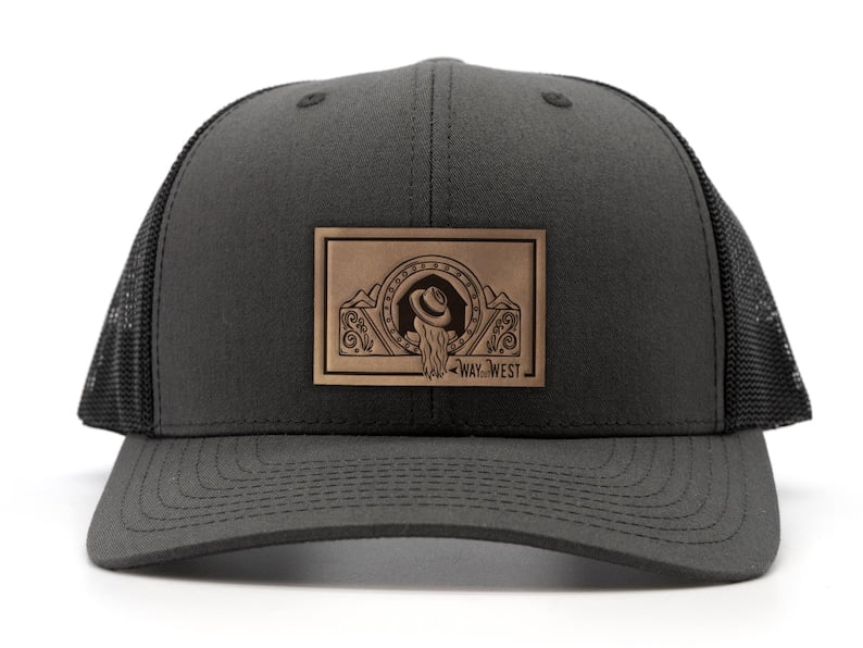 Way Out West Leather Patch Trucker Hat - Walmart.com