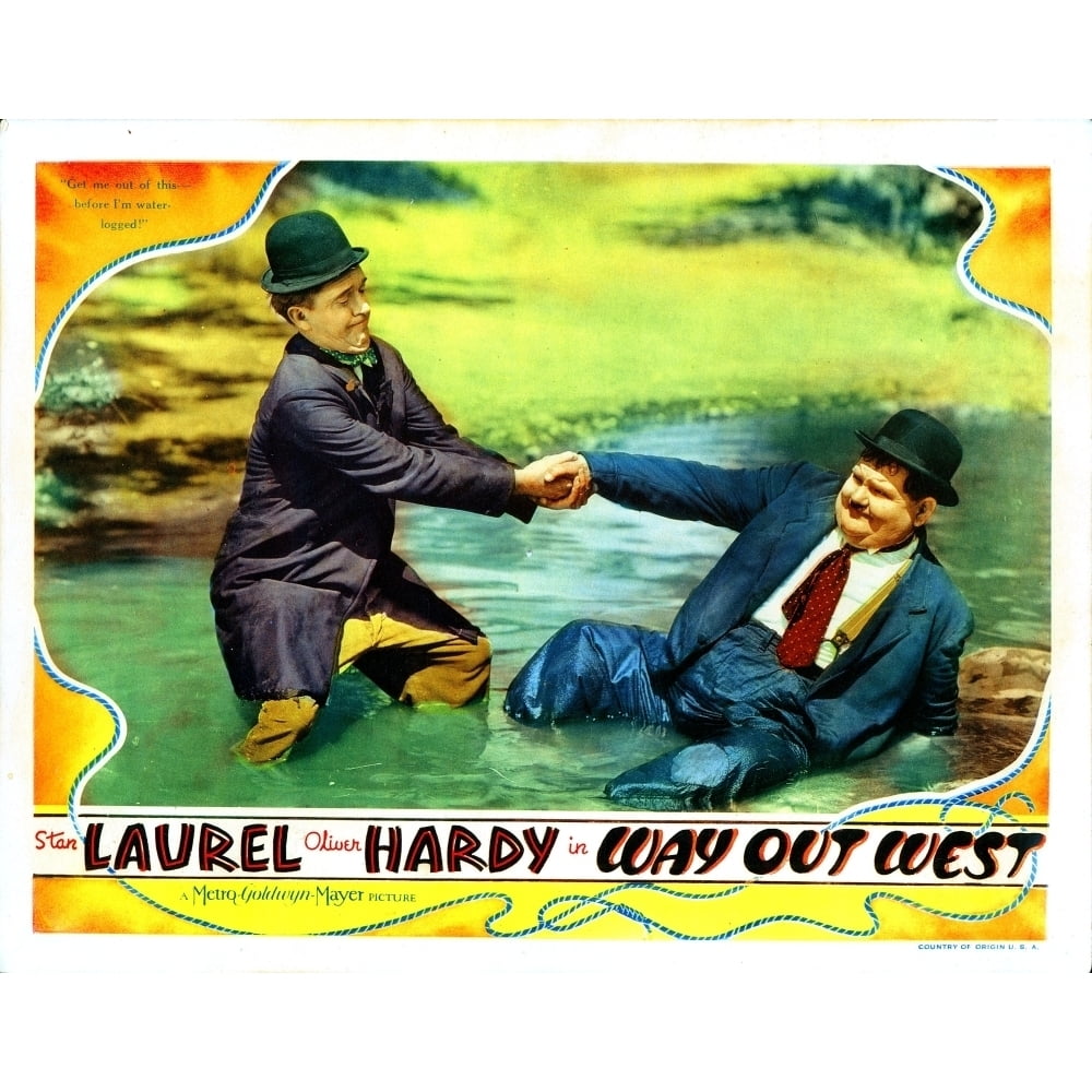 Way Out West Stan Laurel Oliver Hardy 1937 Pulling Out Of The Water ...