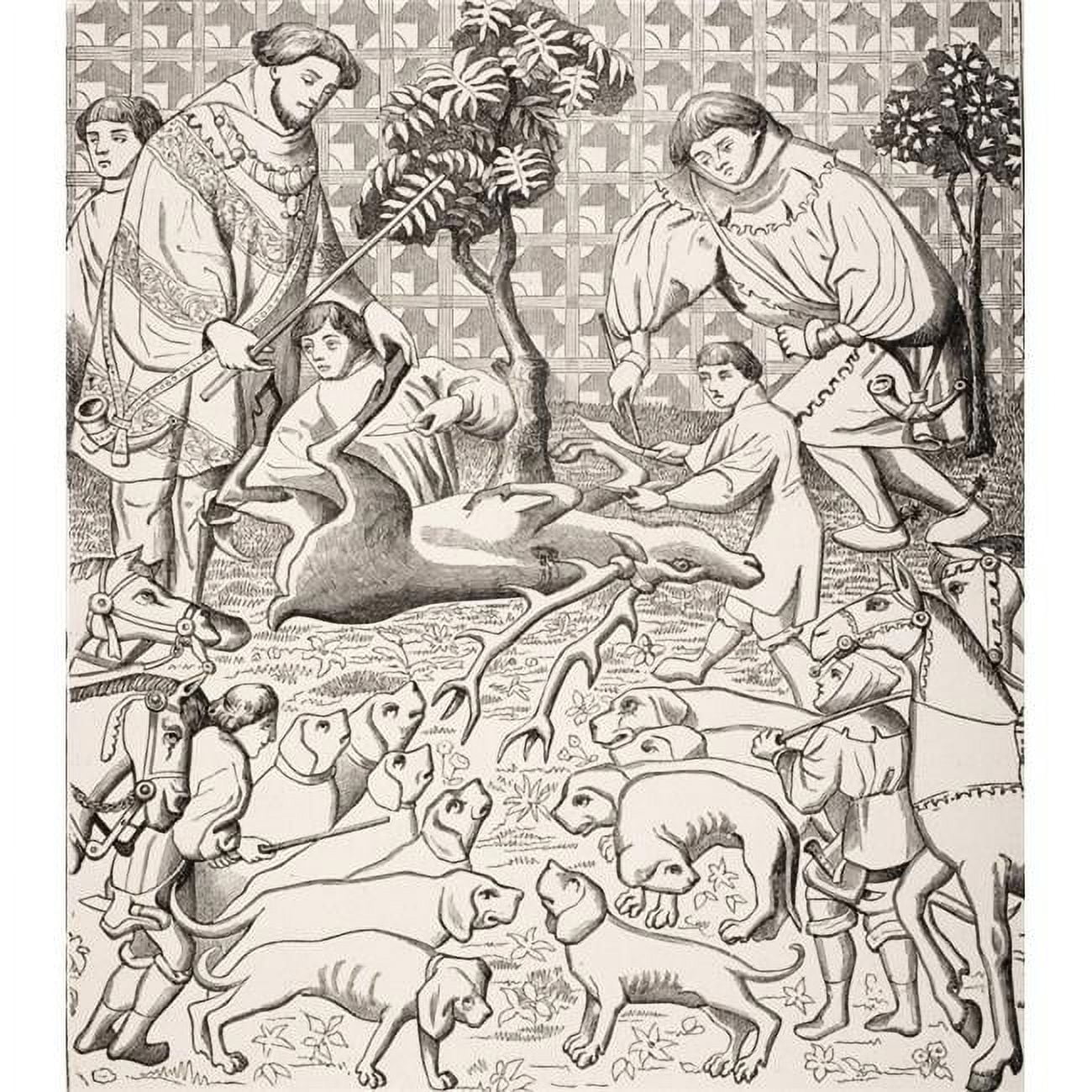 The Way To Skin & Cut Up A Stag 19th Century Copy of Miniature From ...