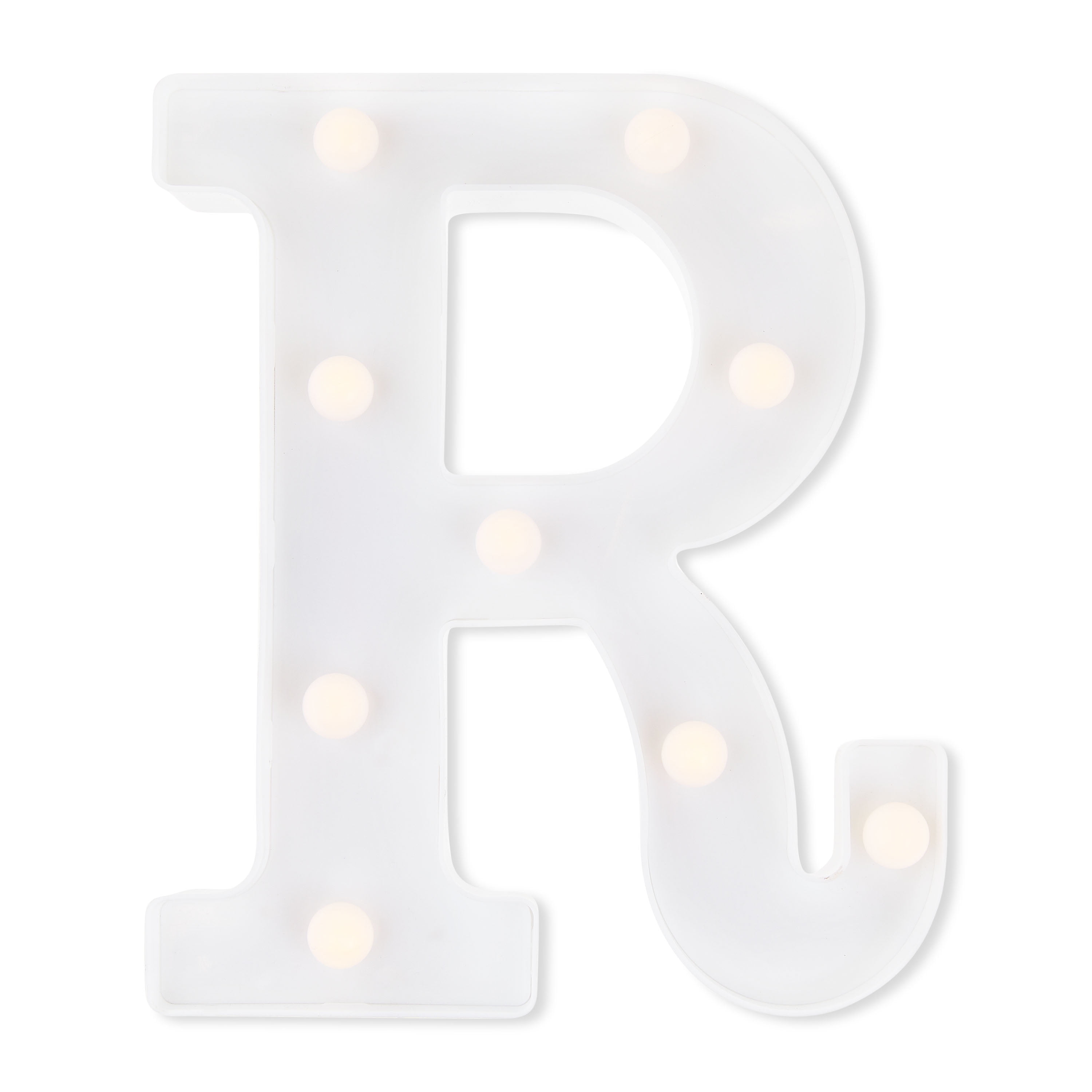 Way To Celebrate Warm White Battery Operated Letter R Light Up ...