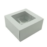 6.25" x 6.25" x 3" White Treat Boxes with Windows, 3 Count, by Way To ...