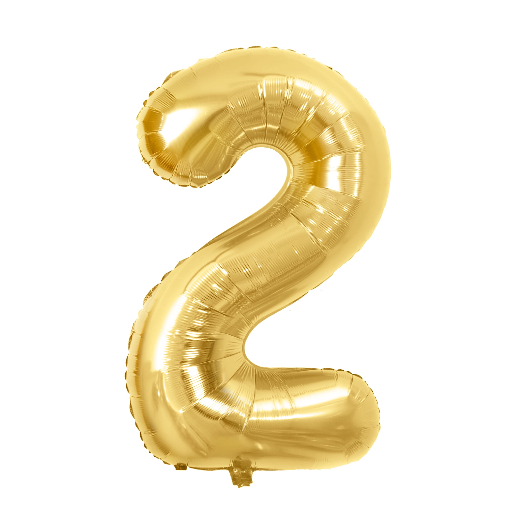 Gold Number 2 Foil Balloon, 42 in, by Way To Celebrate - Walmart.com