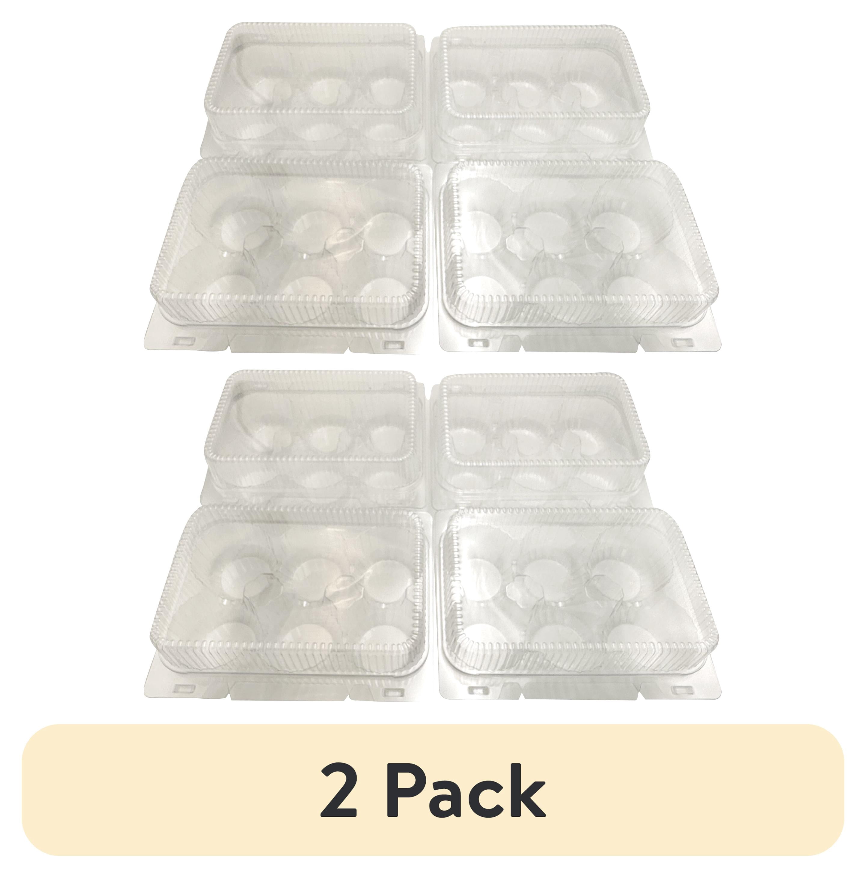(2 pack) Way To Celebrate 6-Cupcake Clear Clamshells, 4 Count - Walmart.com