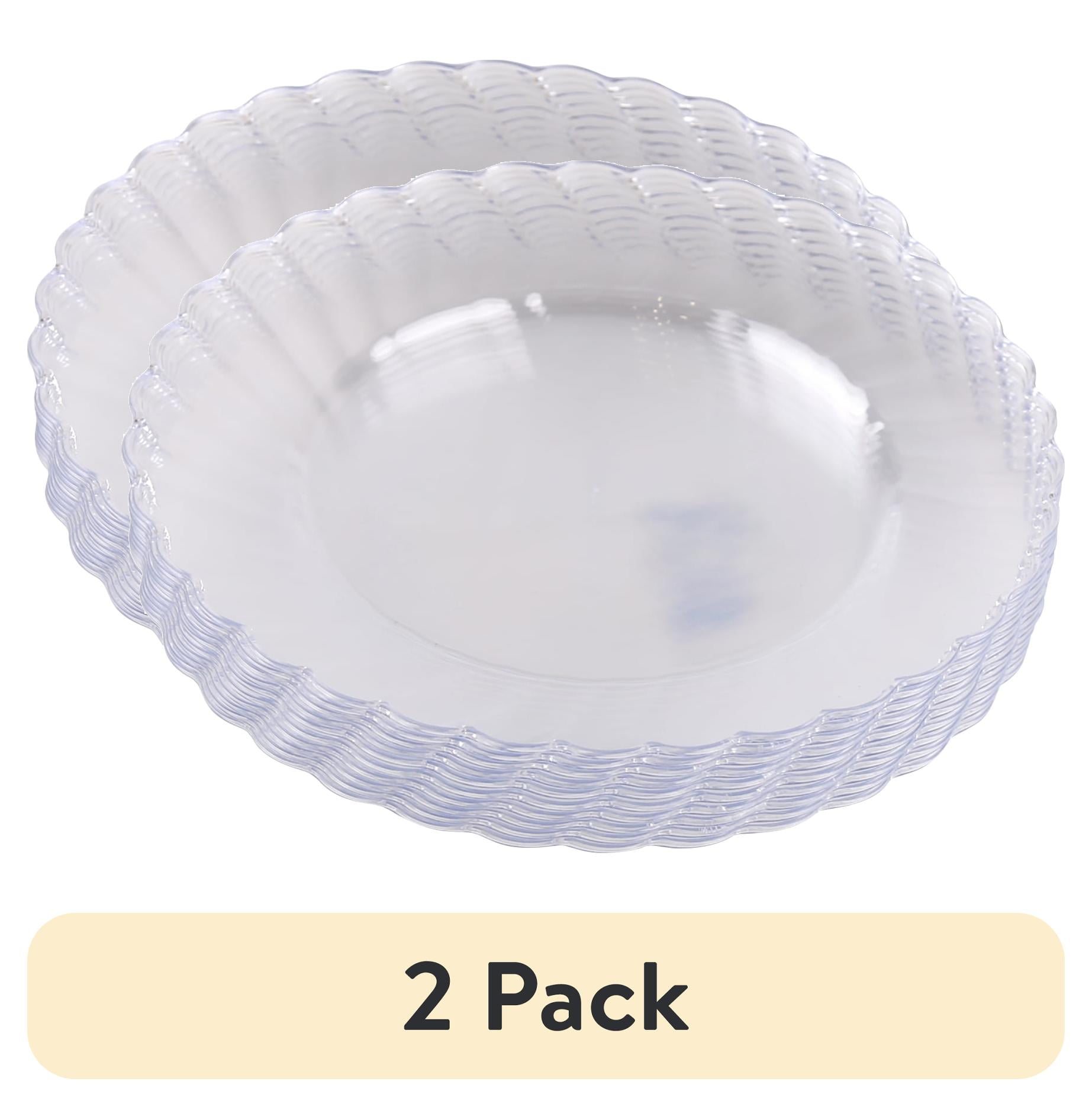 (2 pack) Way To Celebrate Disposable 7.5" Party Plates, Round, Plastic ...