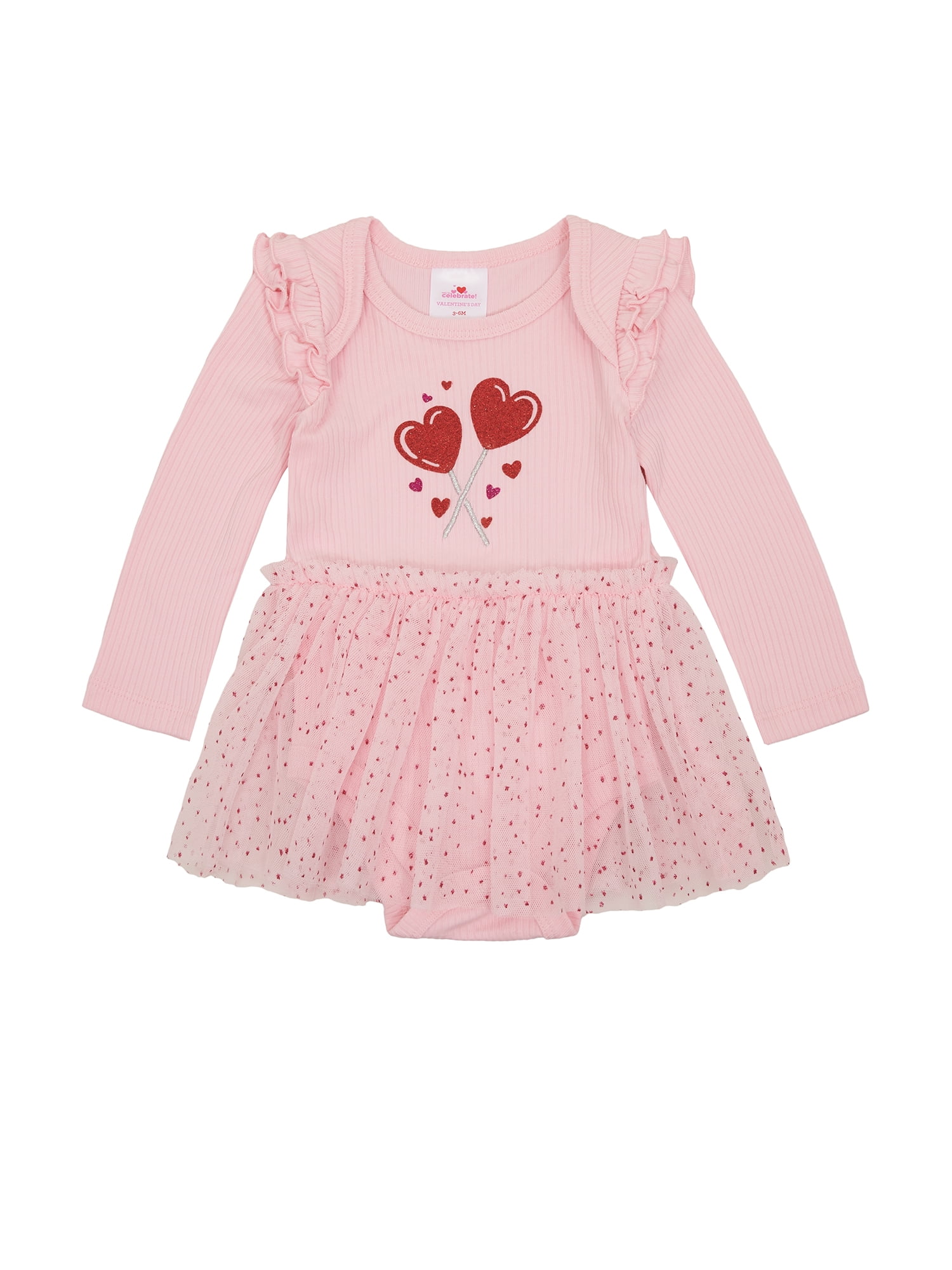 Way To Celebrate Baby Girls Valentine's Day Tulle Tutu Dress, Sizes 0 ...