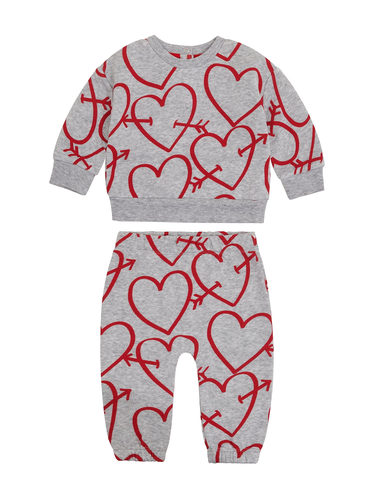 Way To Celebrate Baby & Toddler Valentine's Day Jogger Set, Sizes 0M-5T ...