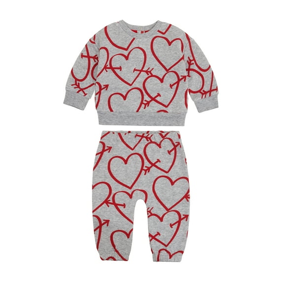 Way To Celebrate Baby Valentine's Day Jogger Set, Sizes 0-3M-6-9M ...